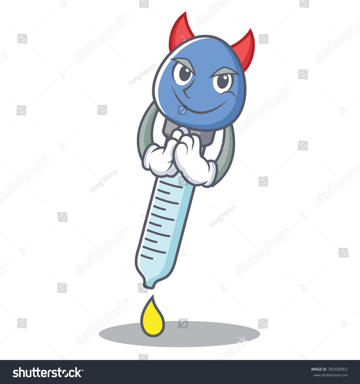Devil Dropper Character Cartoon Style Stock Vector (Royalty Free ...
