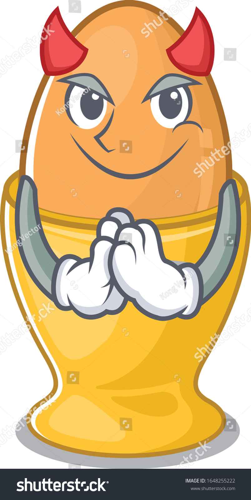 Devil Egg Cup Cartoon Character Design Stock Vector (Royalty Free ...