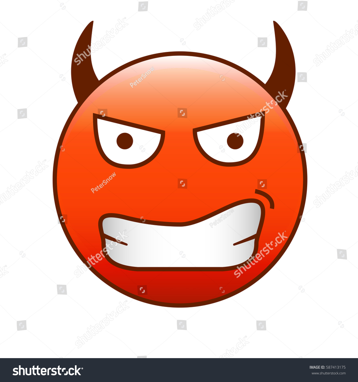 Devil Emoticon Diabolical Smiley Vector 库存矢量图（免版税）587413175 | Shutterstock