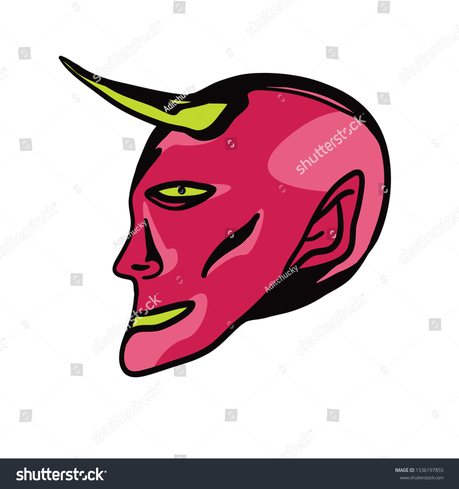 Devil Head Logo Vector Icon Stock Vector (Royalty Free) 1536197855