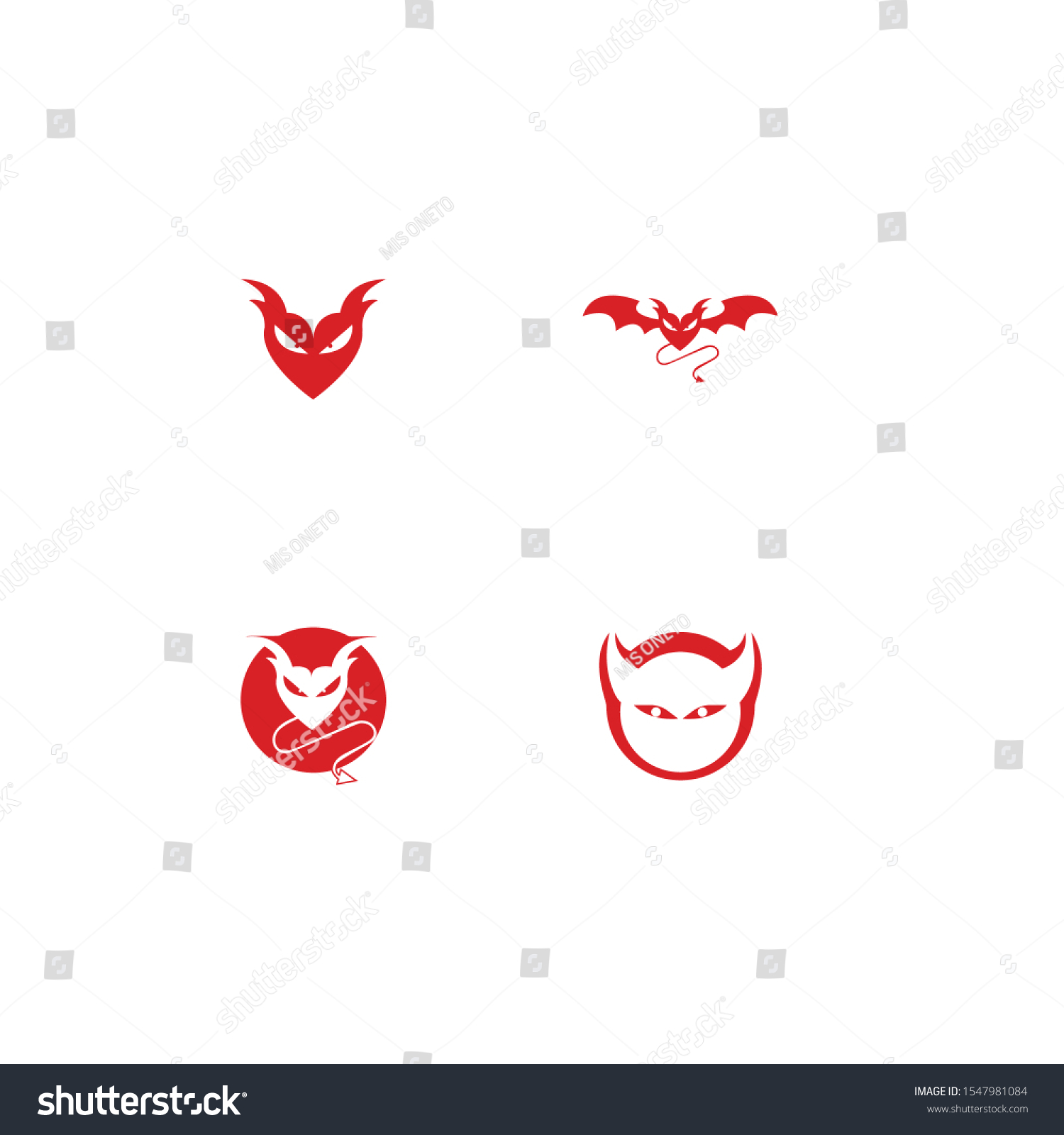 Devil Logo Vector Icon Template Stock Vector (Royalty Free) 1547981084 ...