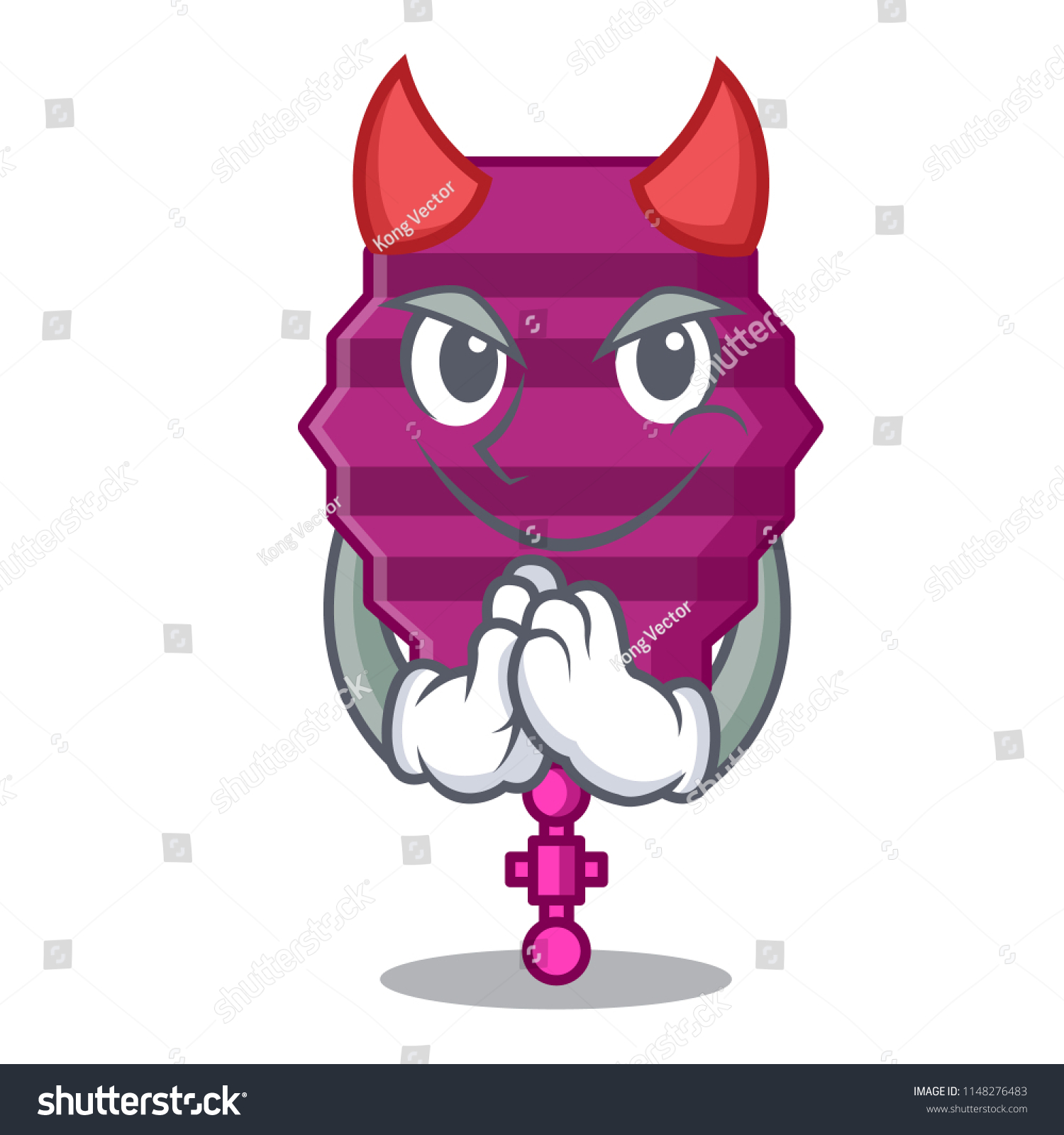 Devil Paper Lantern Mascot Cartoon Stock Vector (Royalty Free ...