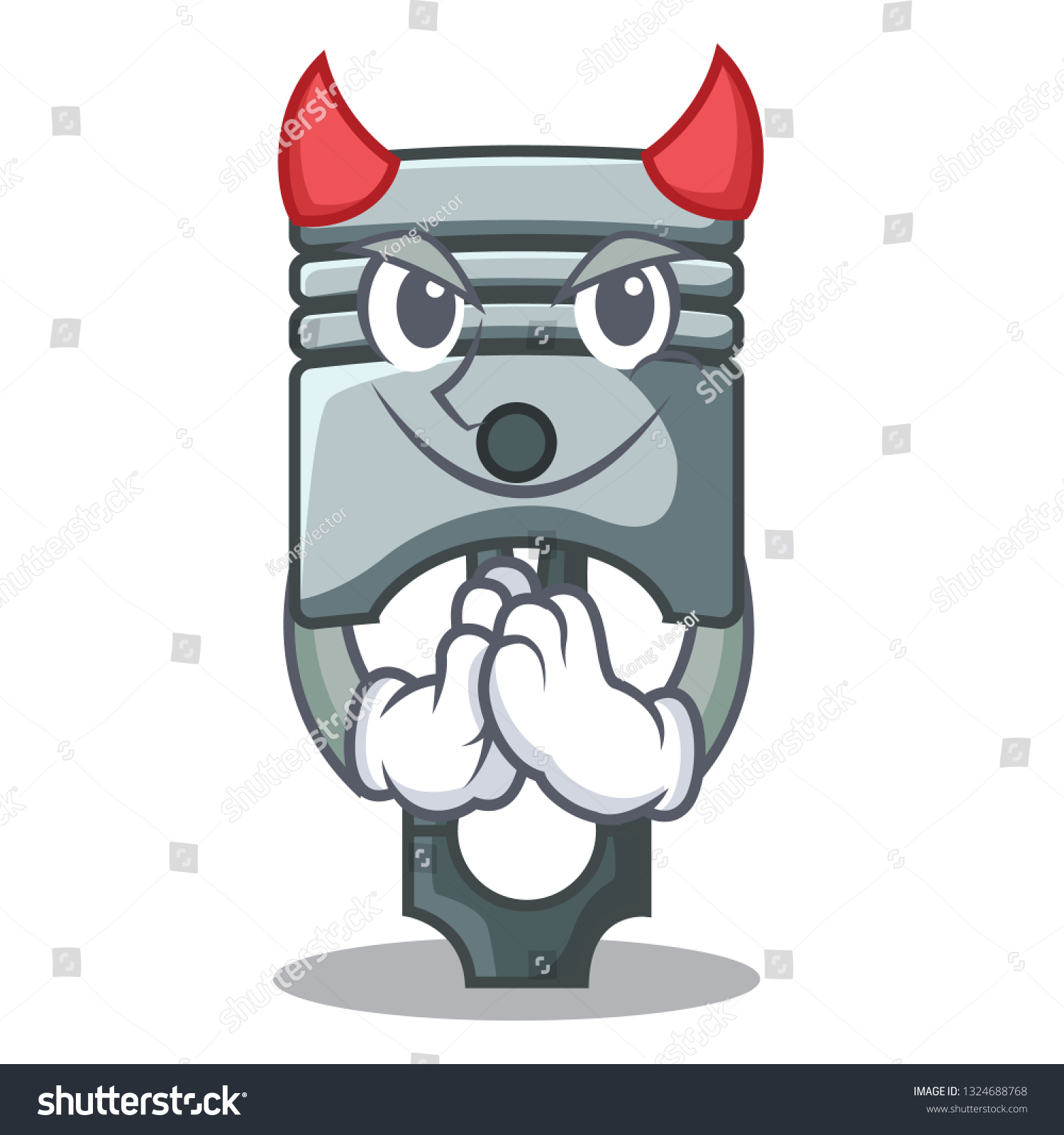 Devil Piston Isolated Cartoon Shape Stock Vector (Royalty Free ...