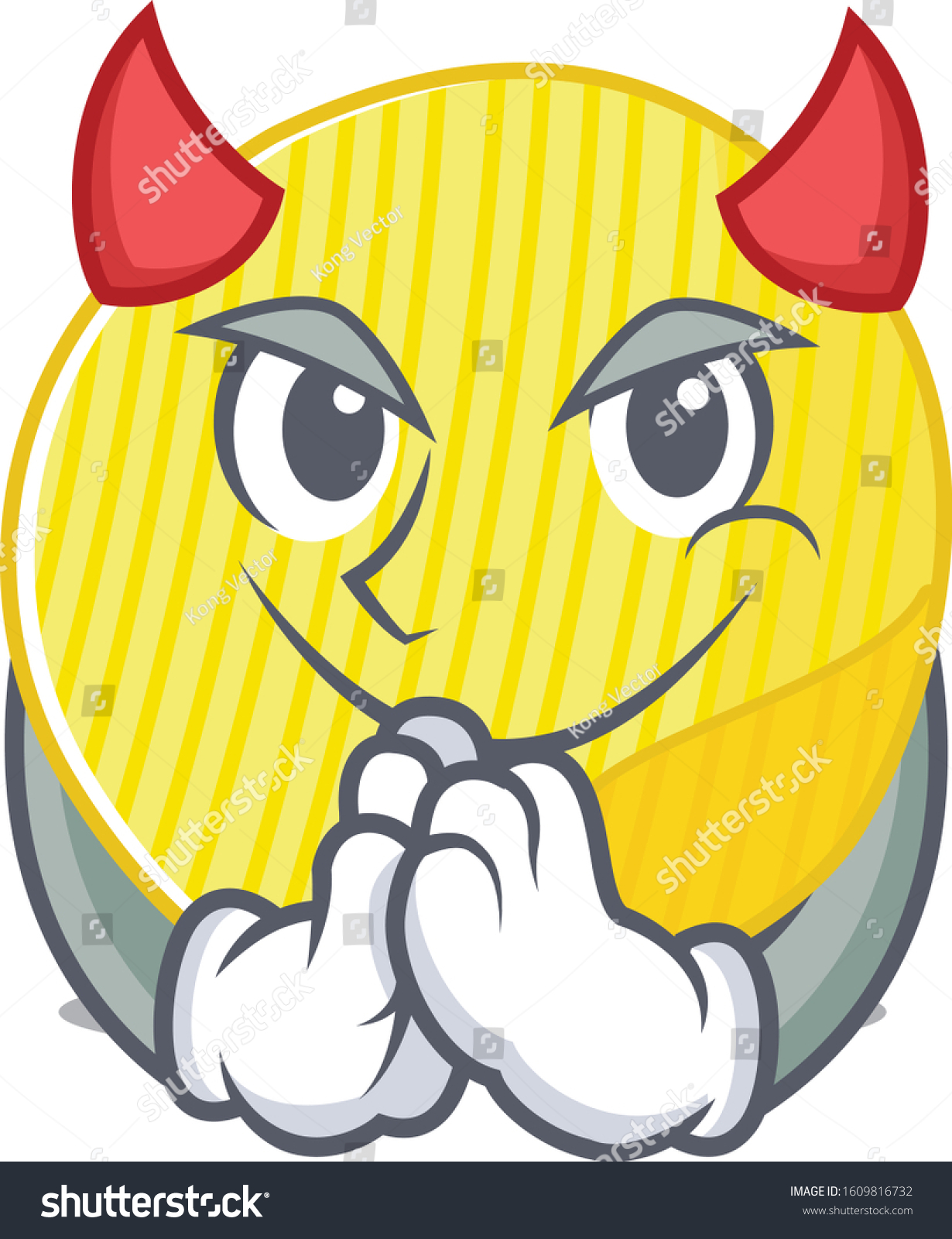 Devil Potato Chips Cartoon Character Design Stock Vector (Royalty Free ...