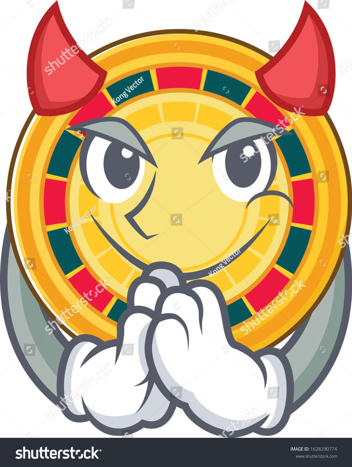 Devil Roulette Cartoon Character Design Stock Vector (Royalty Free ...