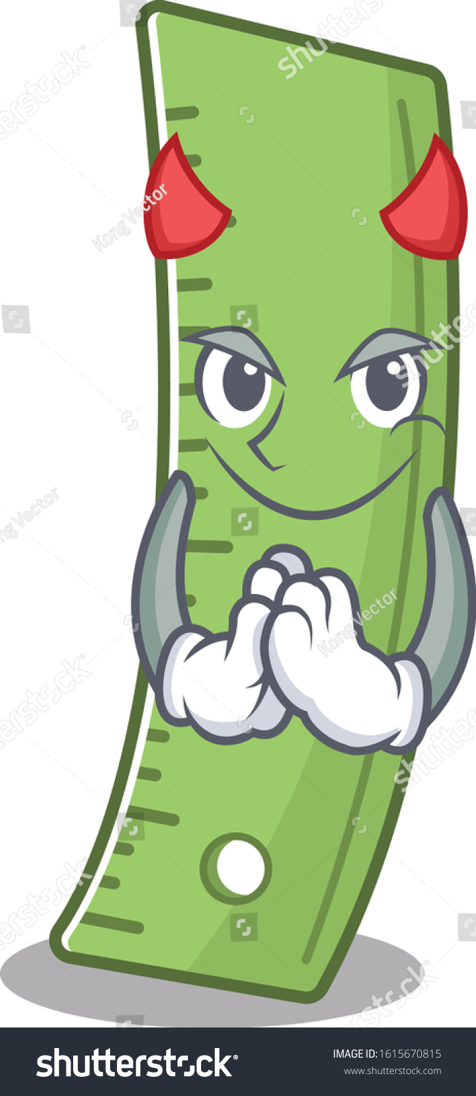 Devil Ruler Cartoon Character Design Stock Vector (Royalty Free) 1615670815