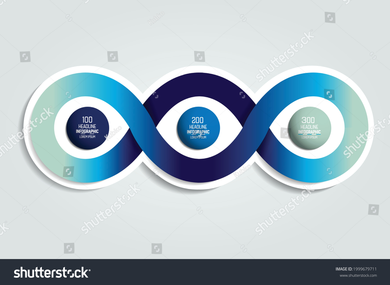 Devops Infinity Infographic Design 3 Options Stock Vector (Royalty Free ...