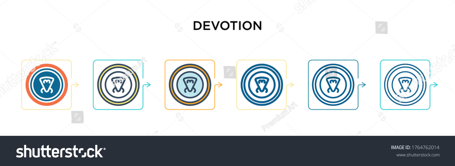 Devotion Vector Icon 6 Different Modern Stock Vector (Royalty Free ...