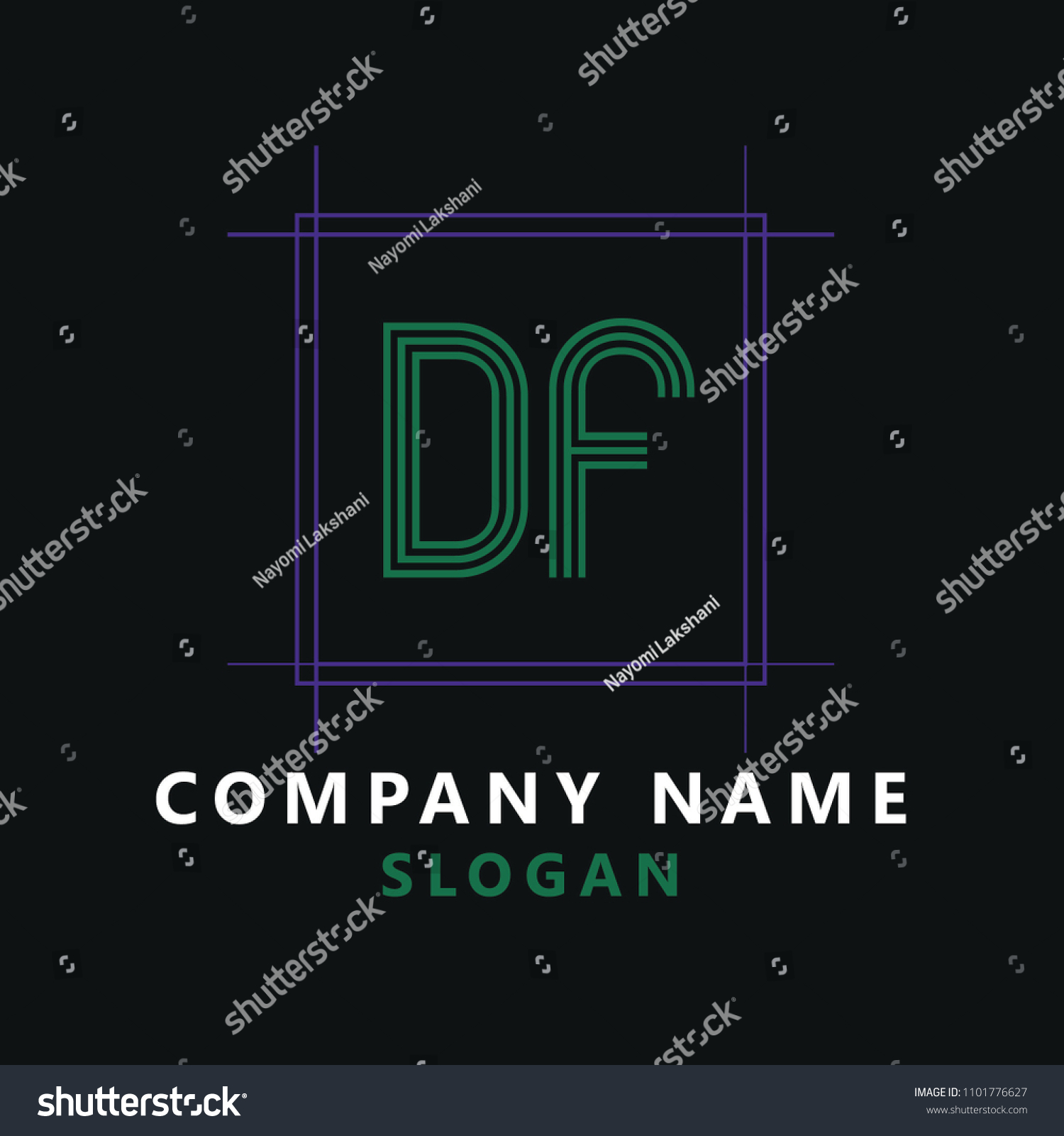 Df Letter Logo Design Stock Vector (Royalty Free) 1101776627