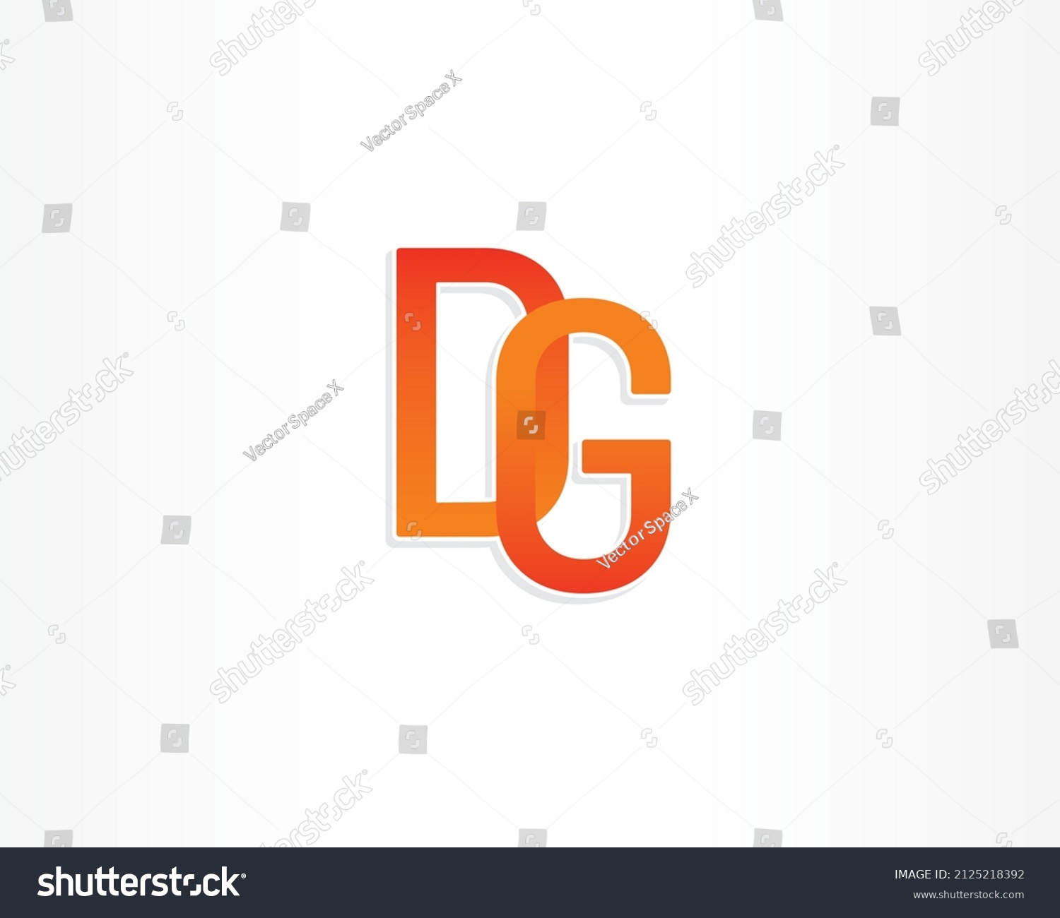 Dg Initial Logo Concept Design Stock Vector (Royalty Free) 2125218392