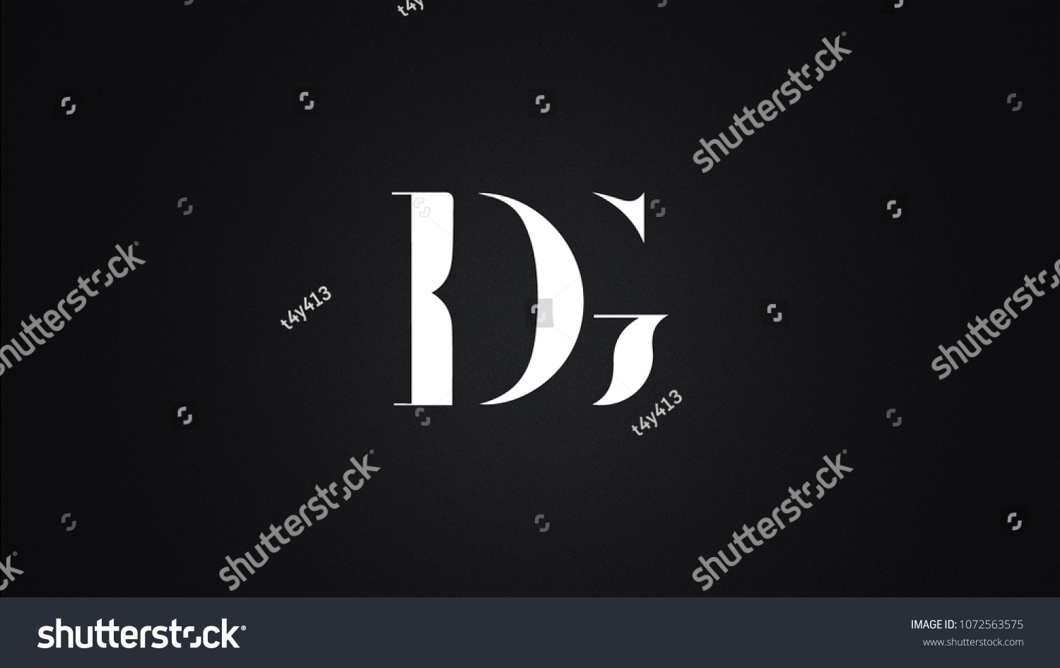 Dg Letter Logo Design Template Vector Stock Vector (Royalty Free ...