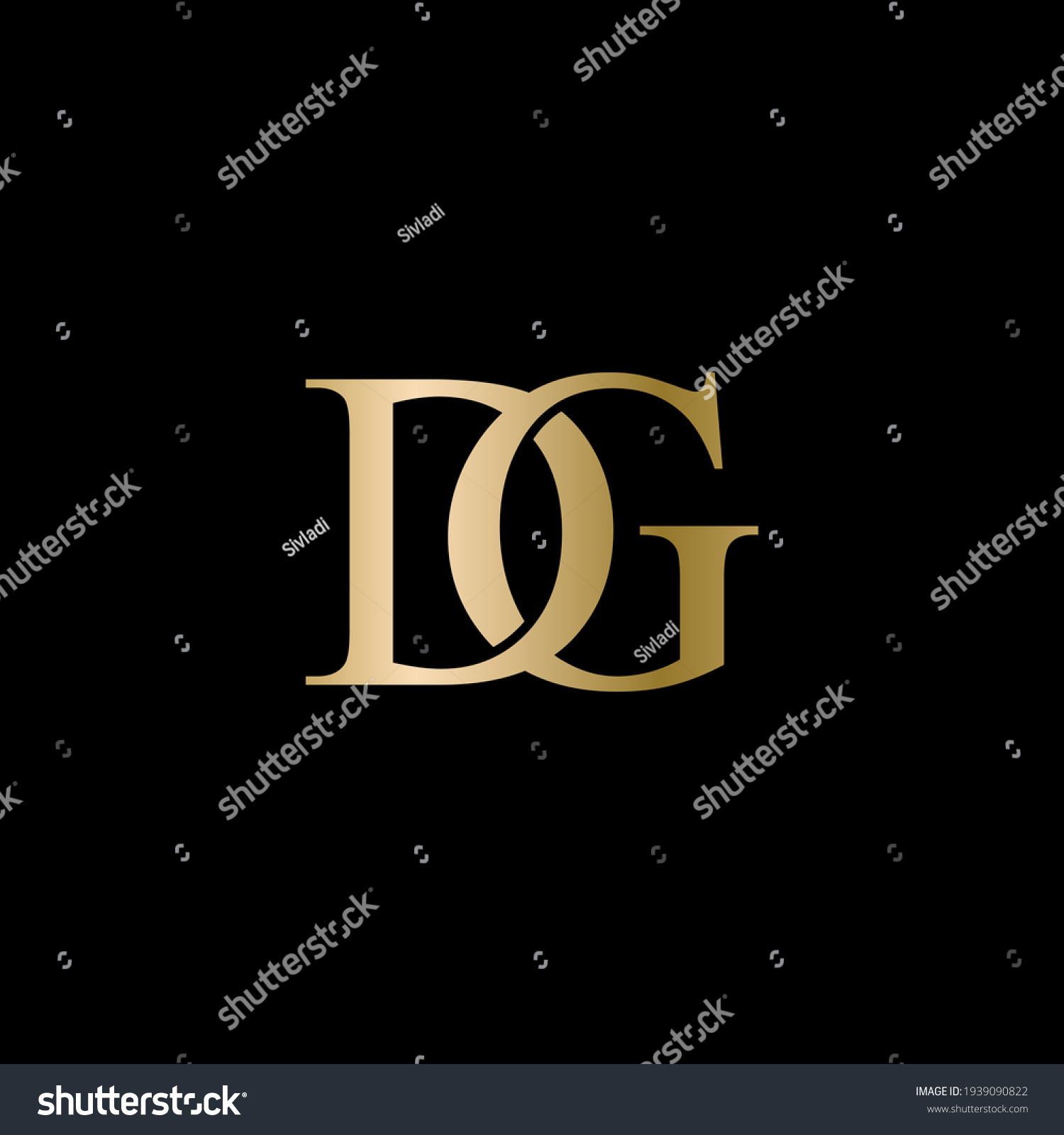Dg Logo Design Vector Illustration Stock Vector (Royalty Free ...