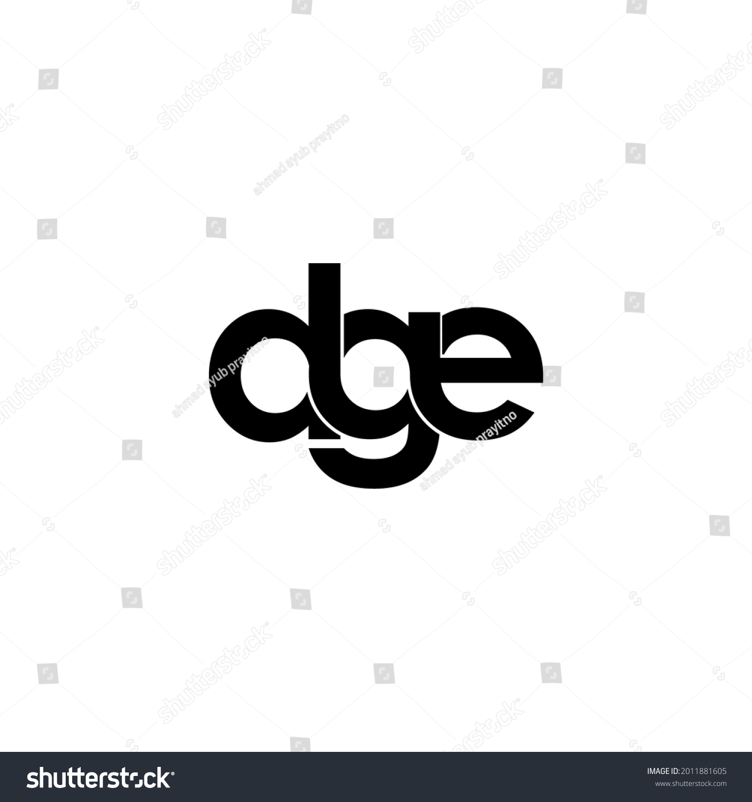 Dge Initial Letter Monogram Logo Design Stock Vector (Royalty Free ...