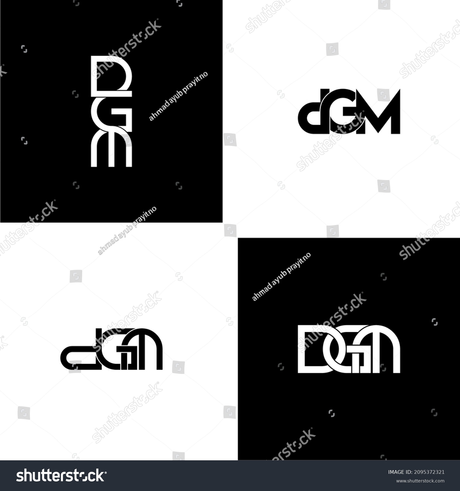 Dgm Letter Initial Monogram Logo Design Stock Vector (Royalty Free ...