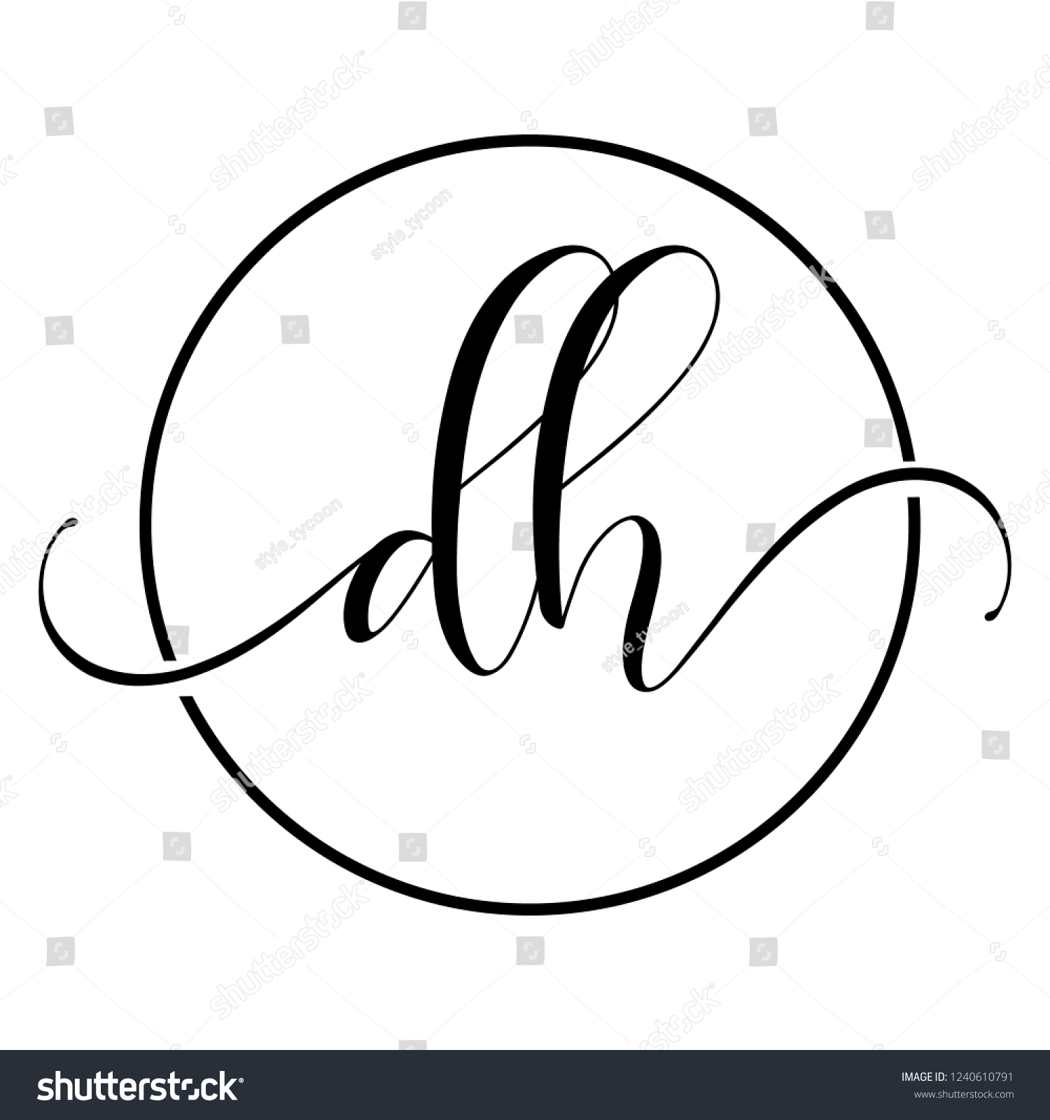 Dh Icon Logo Stock Vector (Royalty Free) 1240610791 | Shutterstock
