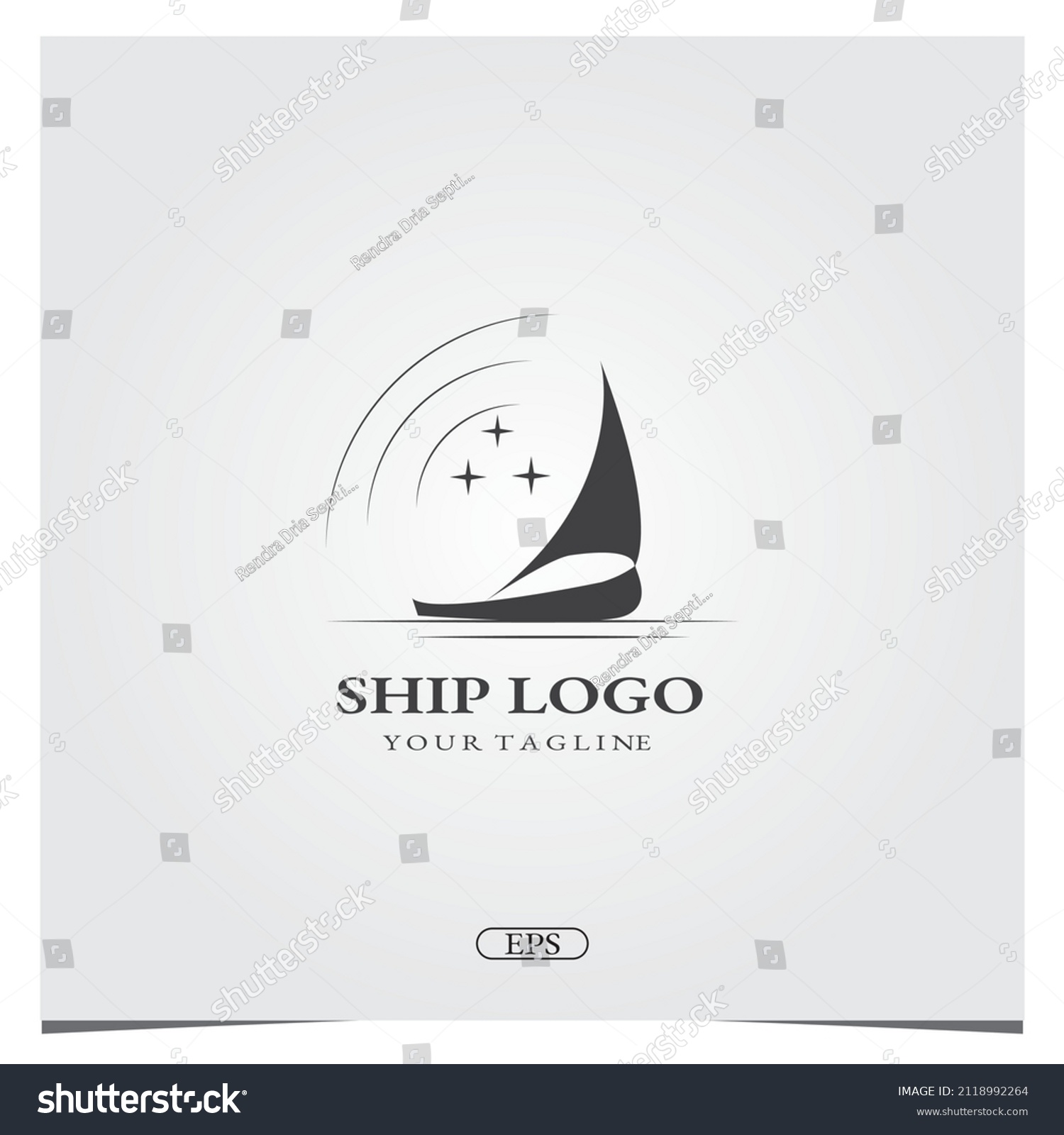 Dhow Ship Logo Premium Elegant Template Stock Vector (Royalty Free ...