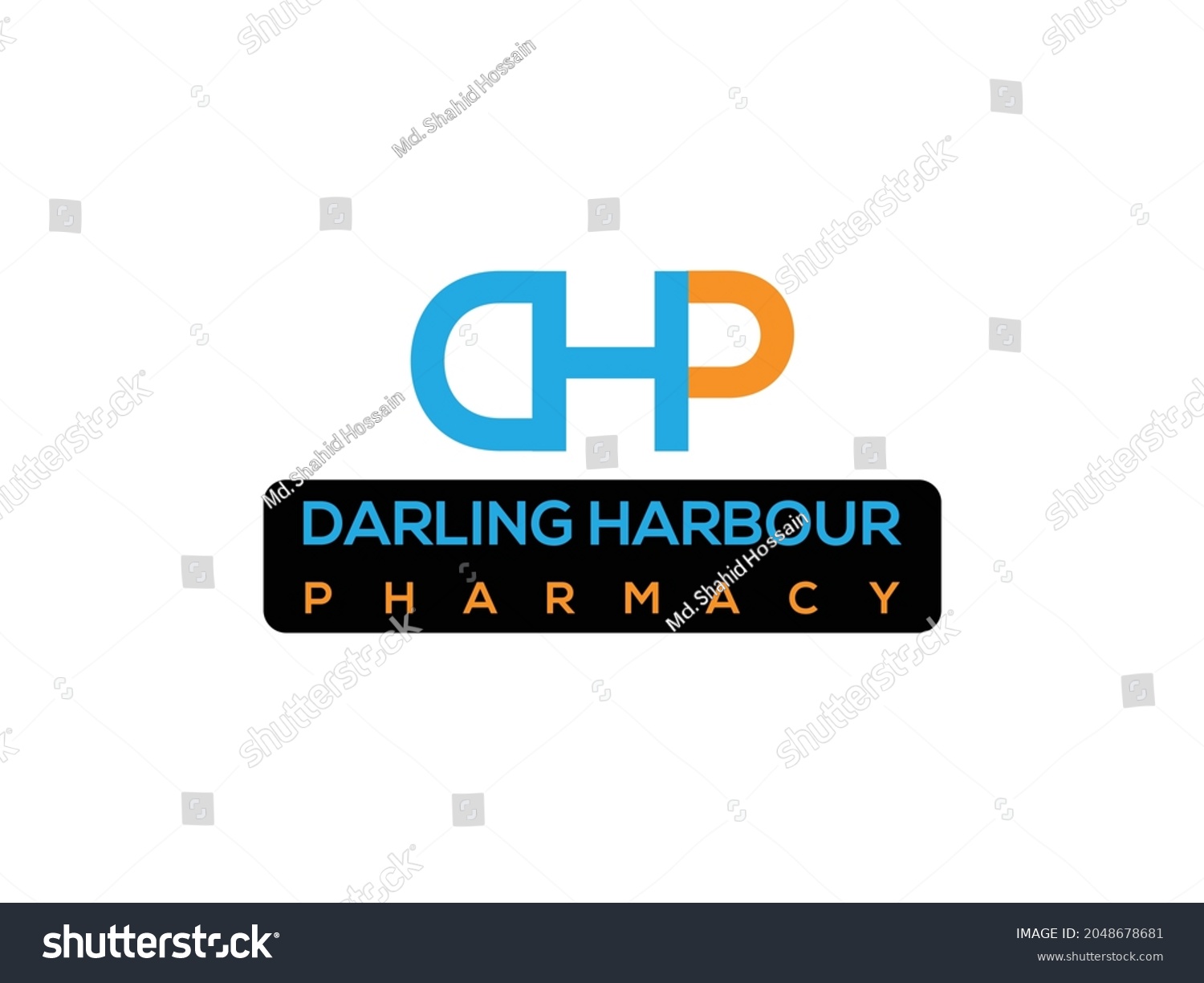 Dhp Initial Letter Monogram Logo Design Stock Vector (Royalty Free ...