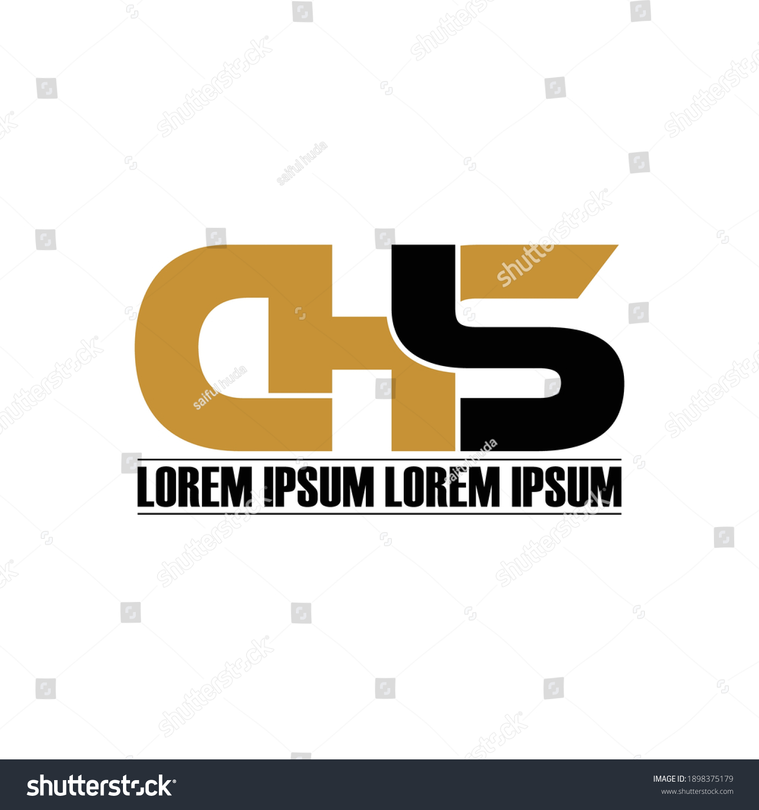 Dhs Letter Monogram Logo Design Vector Stock Vector (Royalty Free ...