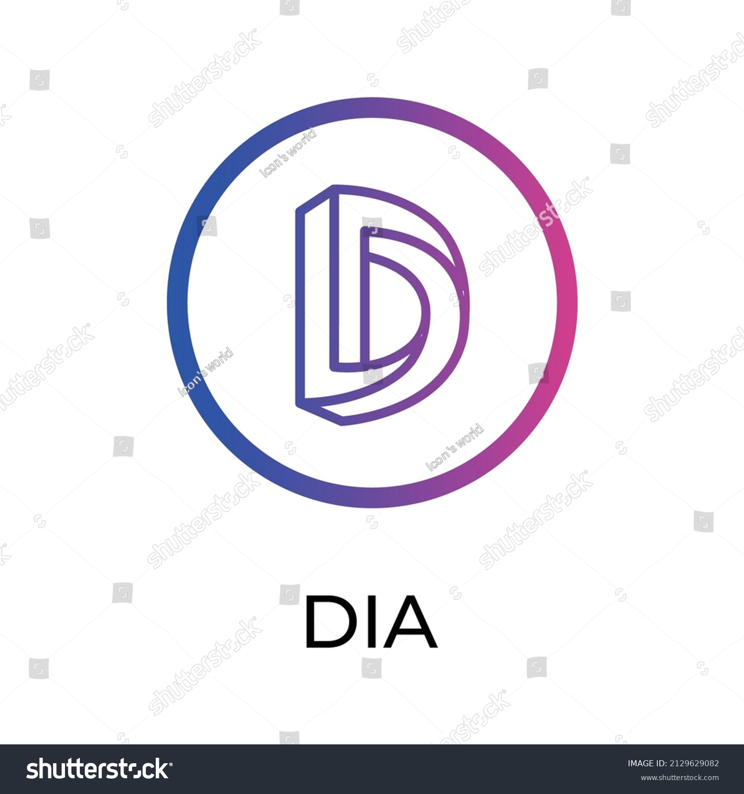 Dia Cryptocurrency Token Icon Dia Token Stock Vector (Royalty Free ...