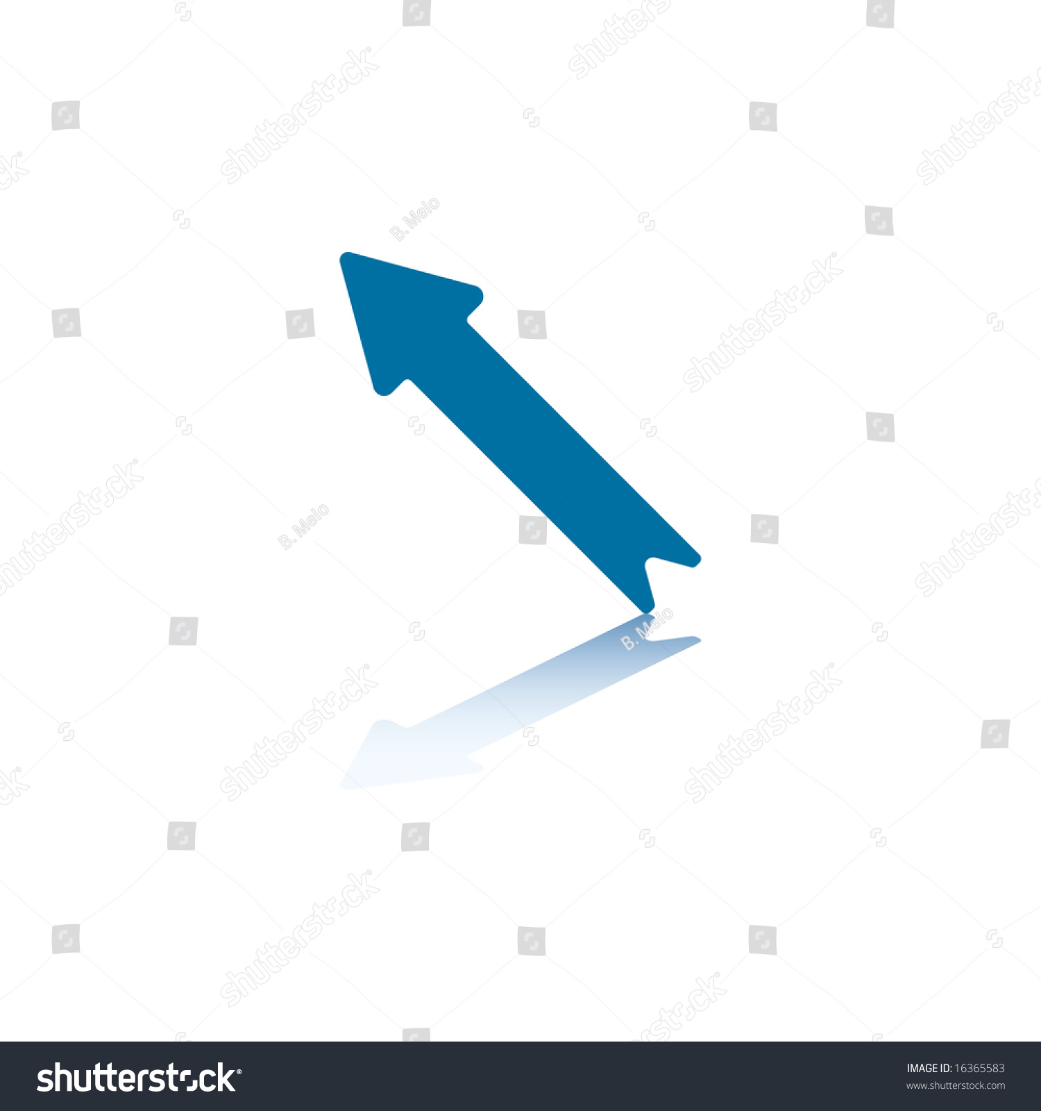 Diagonal Arrow Pointing Upper Left Corner: stockvector (rechtenvrij ...
