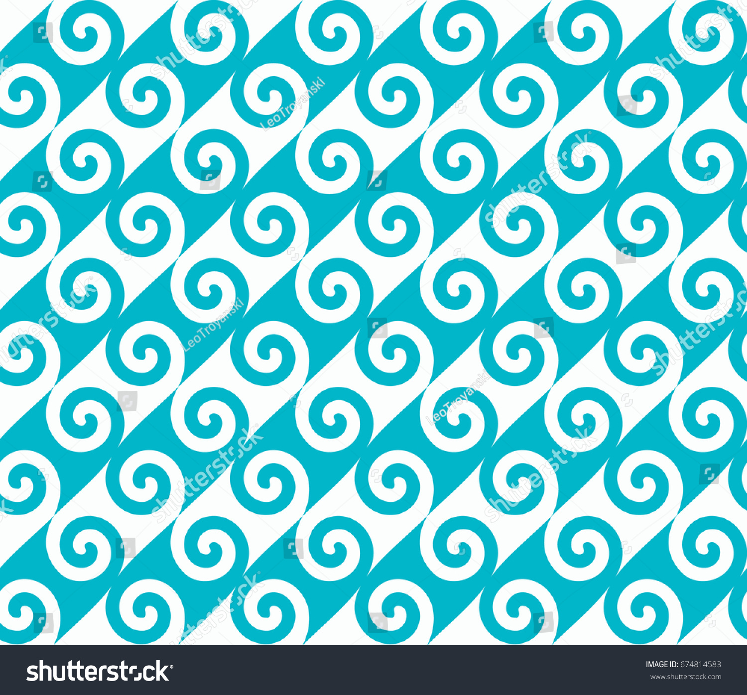 Diagonal Blue Spiral Wave Pattern Seamless: vector de stock (libre de ...