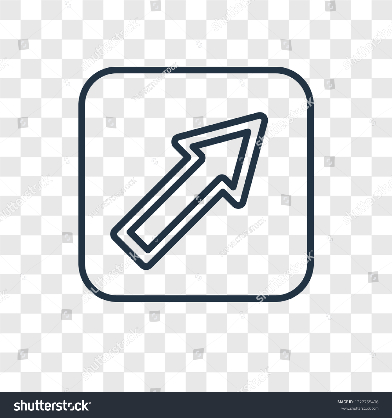 Diagonal Concept Vector Linear Icon Isolated Stock Vector (Royalty Free ...
