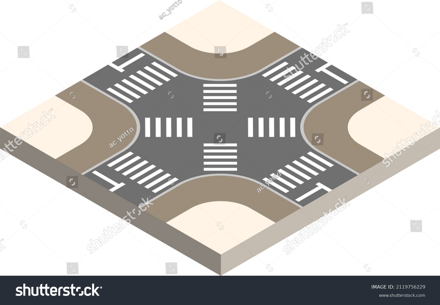 Diagonal Crossing Isolated Vector Illustration Stock Vector (Royalty ...