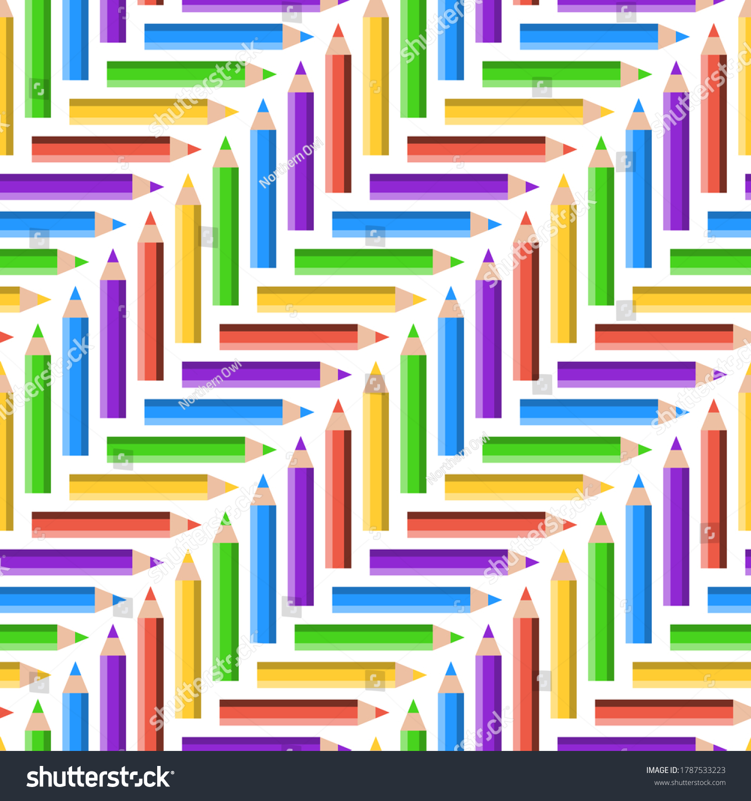 Diagonal Rainbow Pattern Colored Pencils Stock Vector (Royalty Free ...