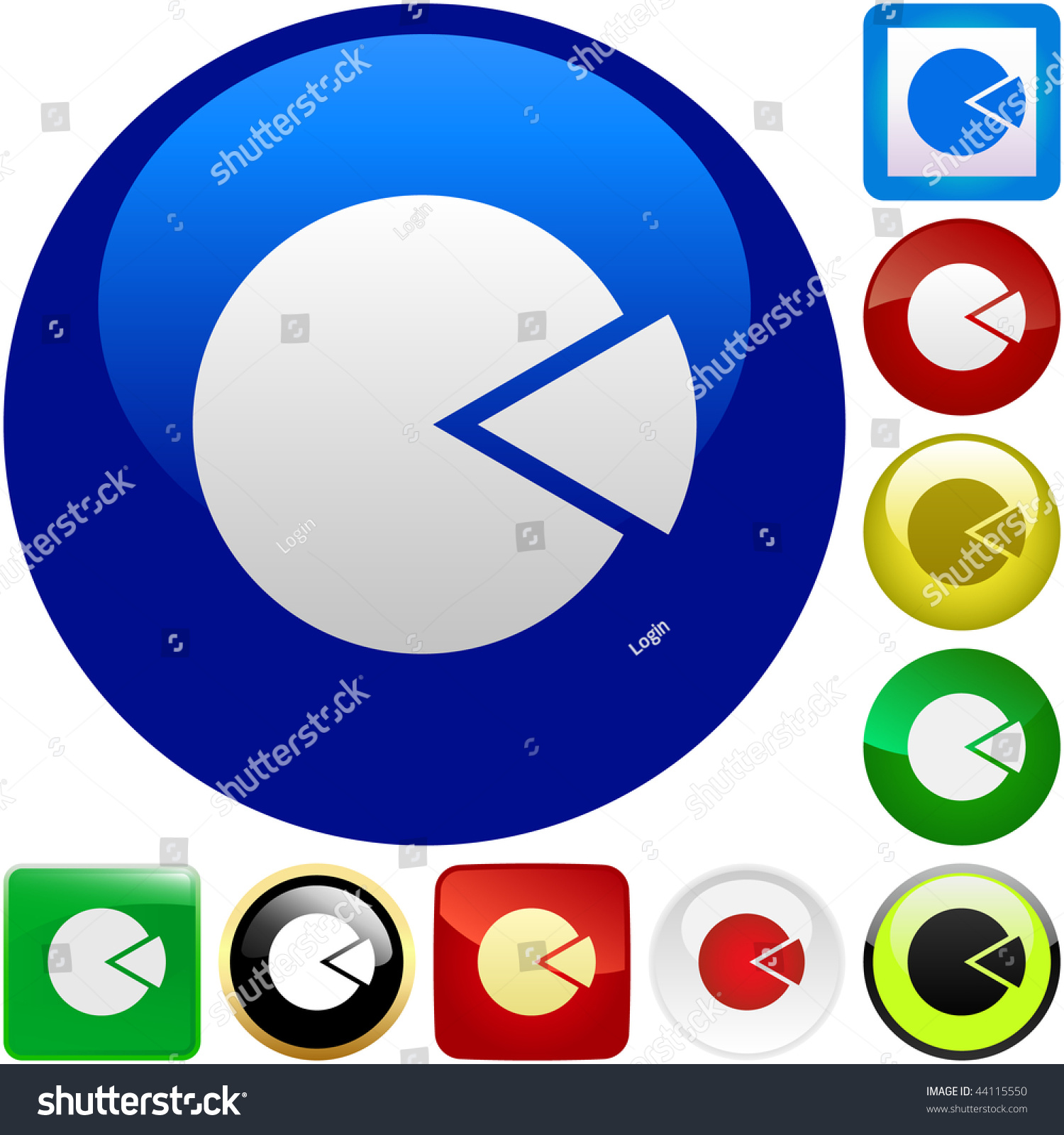Diagram Buttons Vector Set Stock Vector (Royalty Free) 44115550
