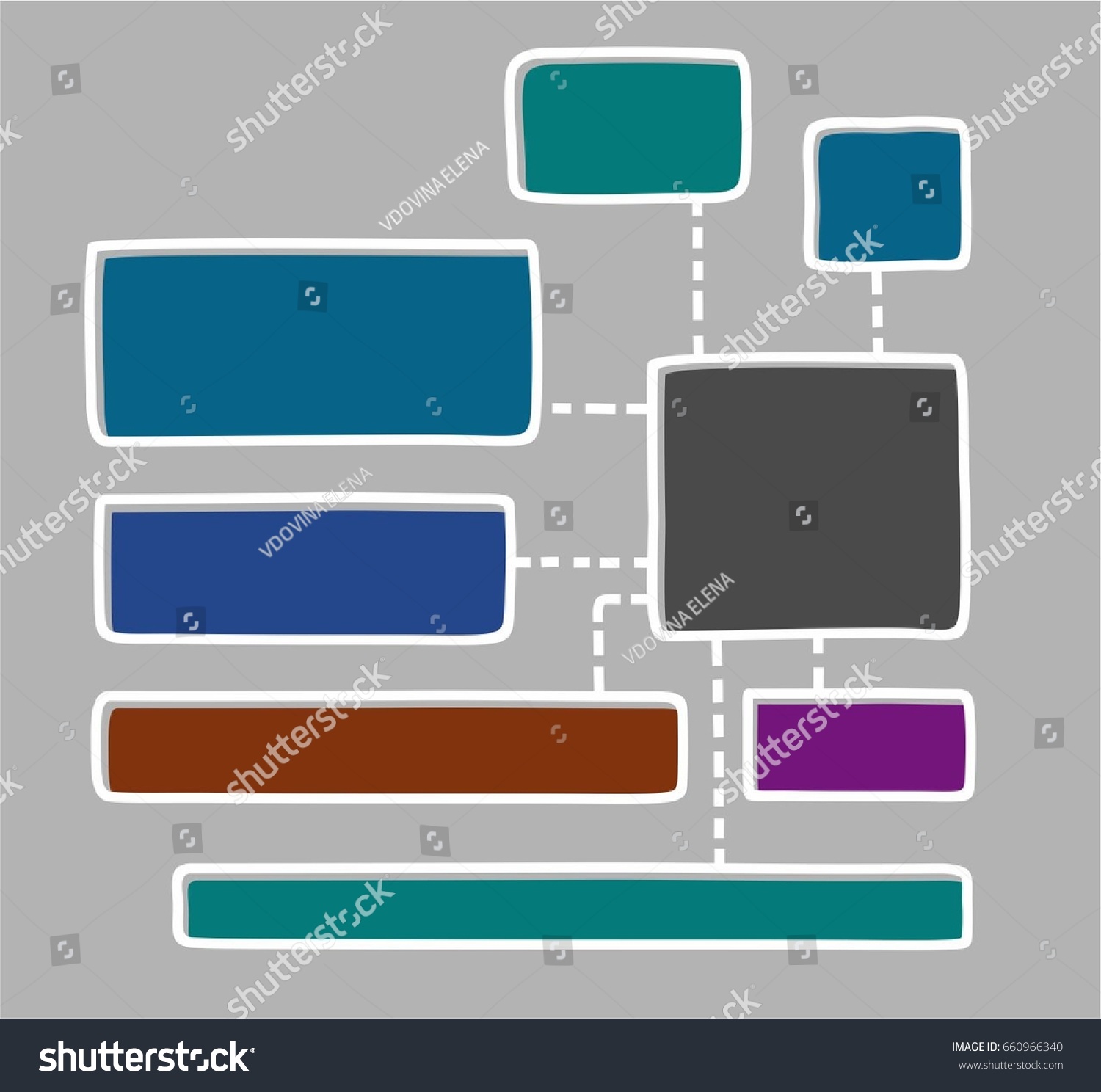 Diagram Chart Colour Frame Text Blank Stock Vector (Royalty Free) 660966340