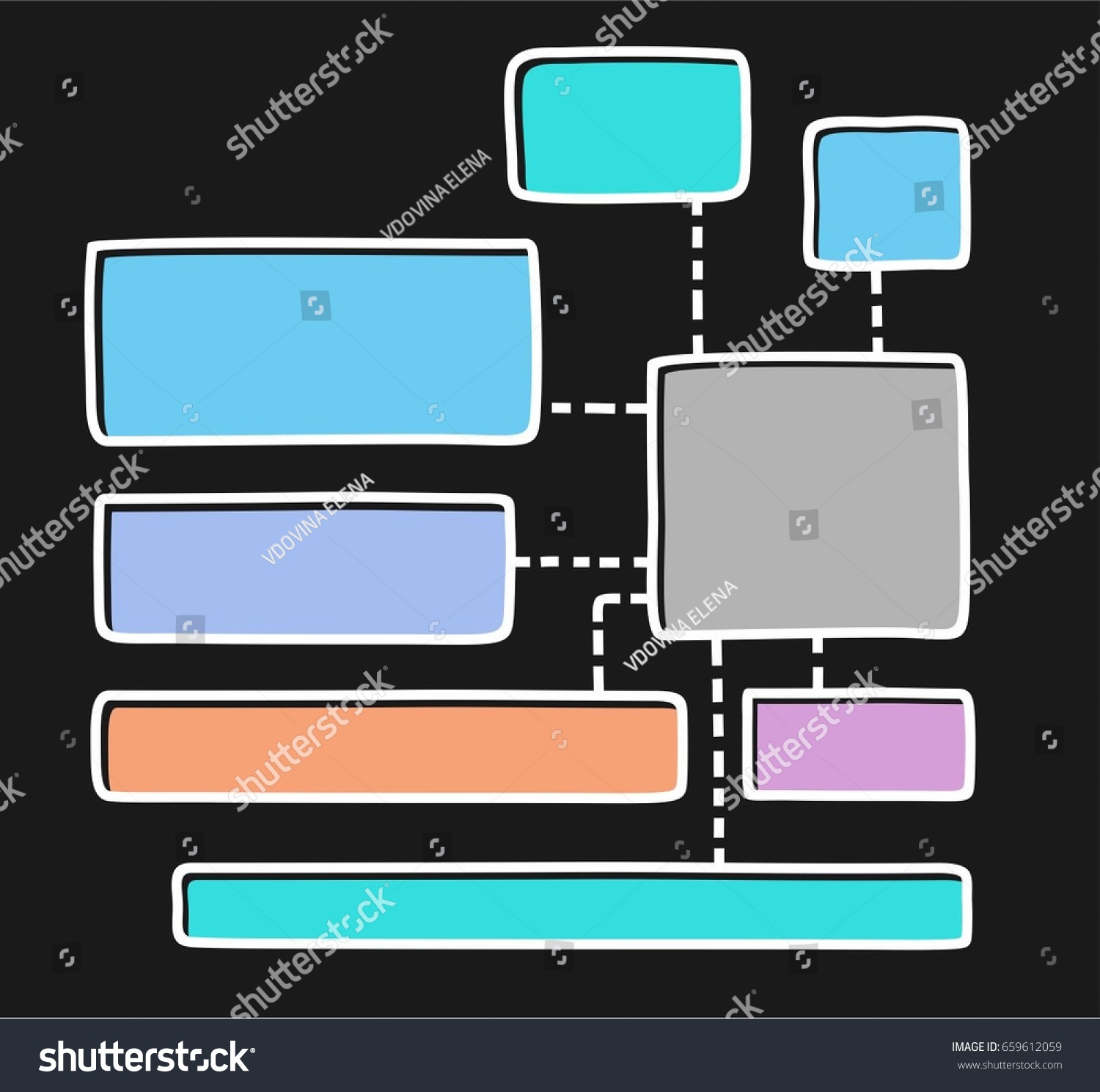 Diagram Chart Frame Blank Black Background: vetor stock (livre de ...
