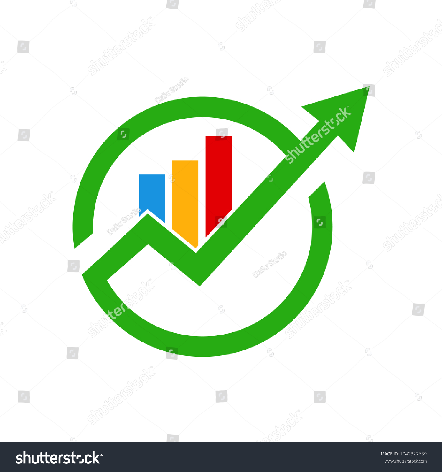 Diagram Chart Logo Stock Vector (Royalty Free) 1042327639