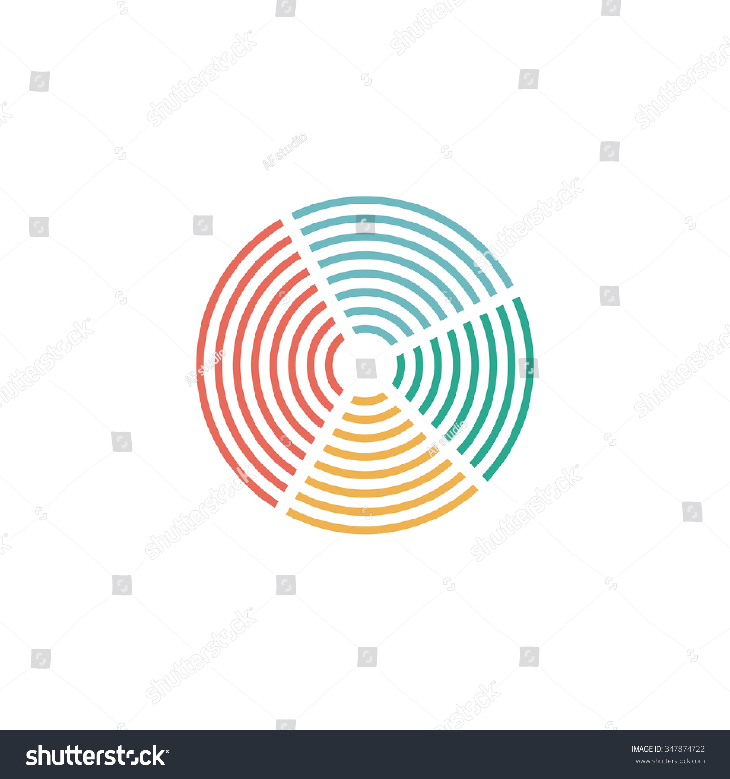 Diagram Color Vector Icon On White Stock Vector (Royalty Free ...