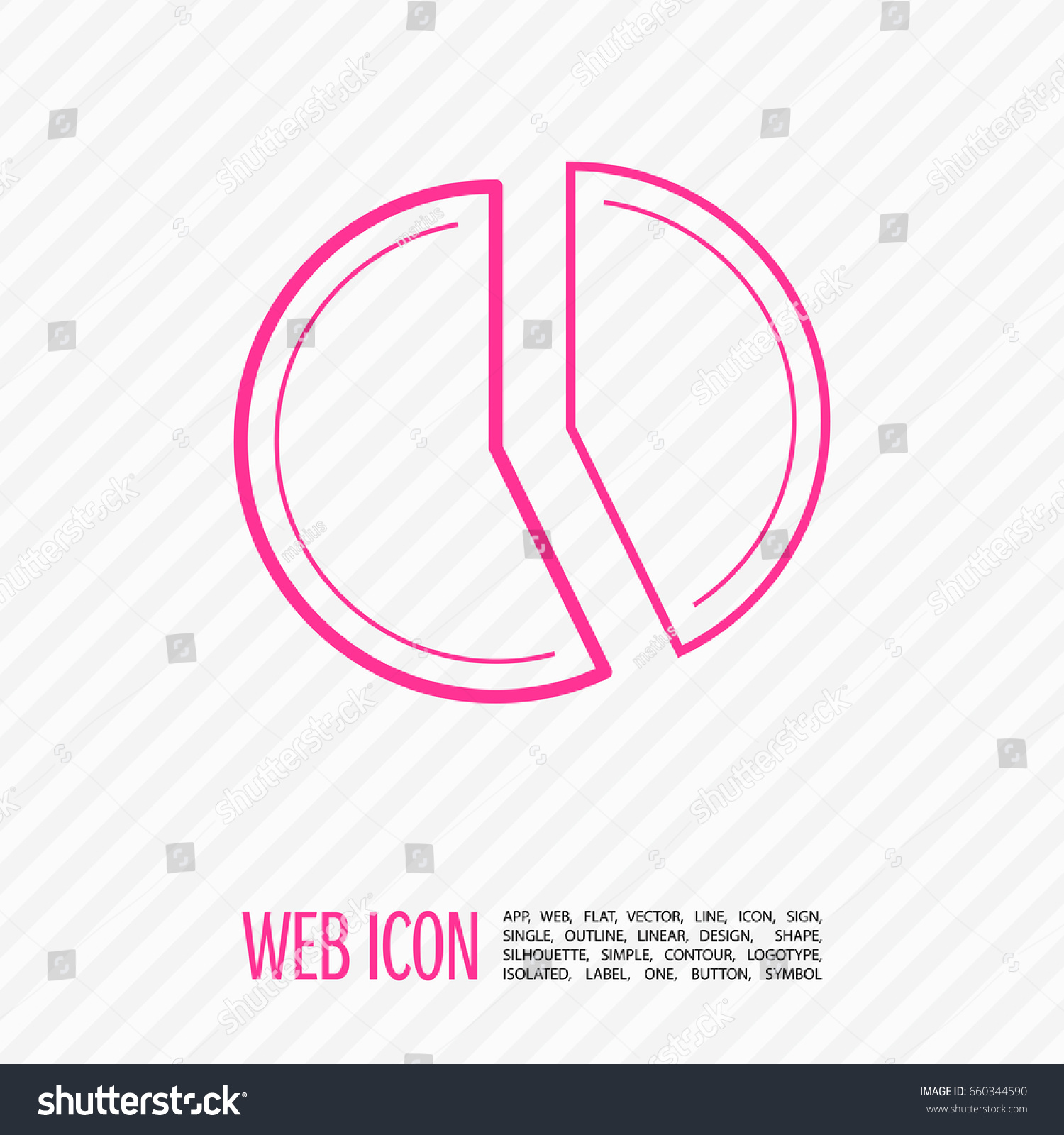 Diagram Round Graphic Line Vector Icon Stock Vector (Royalty Free ...
