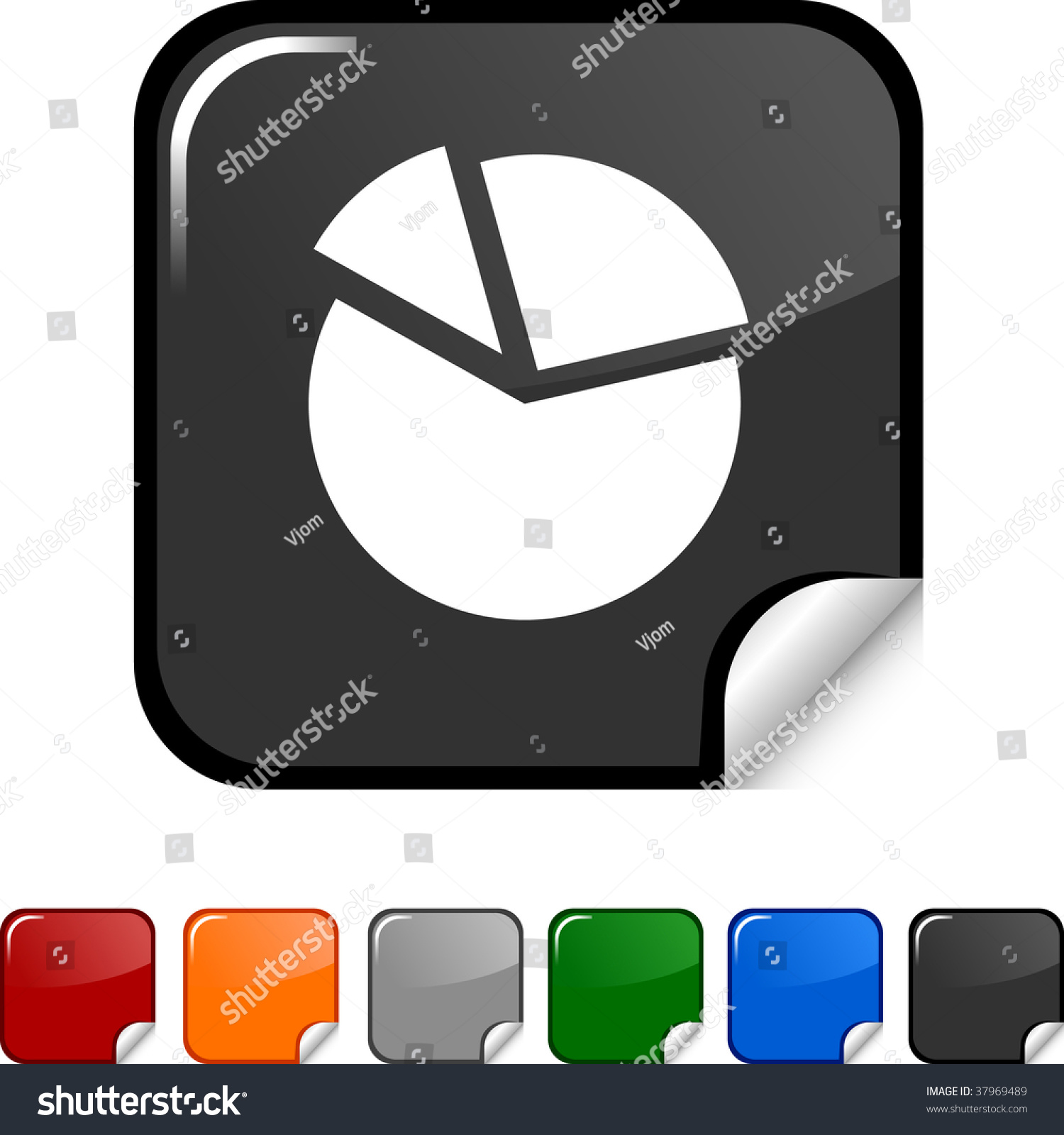 Diagram Sticker Icon Vector Illustration Stock Vector (Royalty Free ...