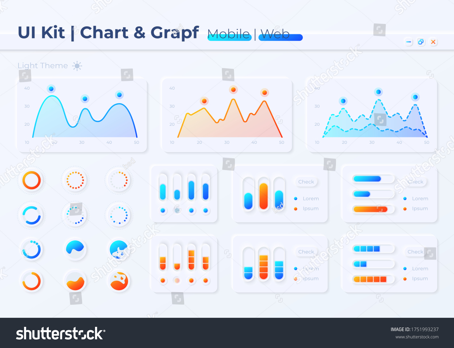 Diagram Ui Elements Kit Graph Statistic Stock Vector (Royalty Free ...