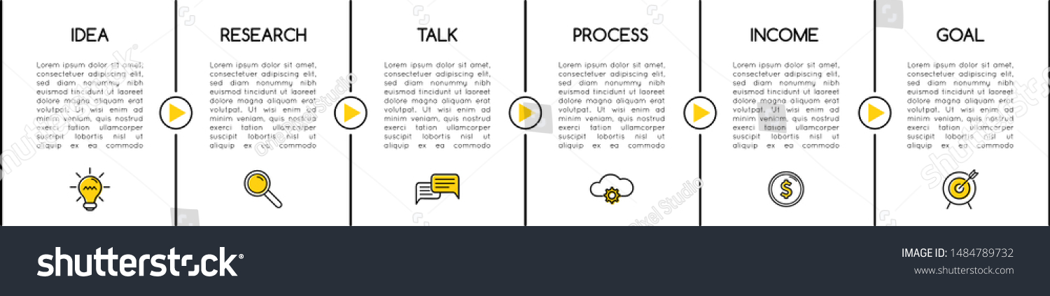 Diagram 6 Steps Simple Infograph Vector Stock Vector (Royalty Free ...