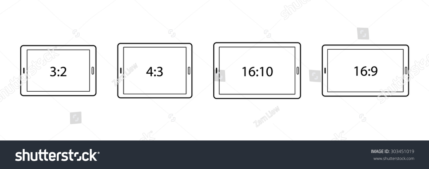 Diagrams Comparing Differences Between Different Screen: Vector có sẵn ...