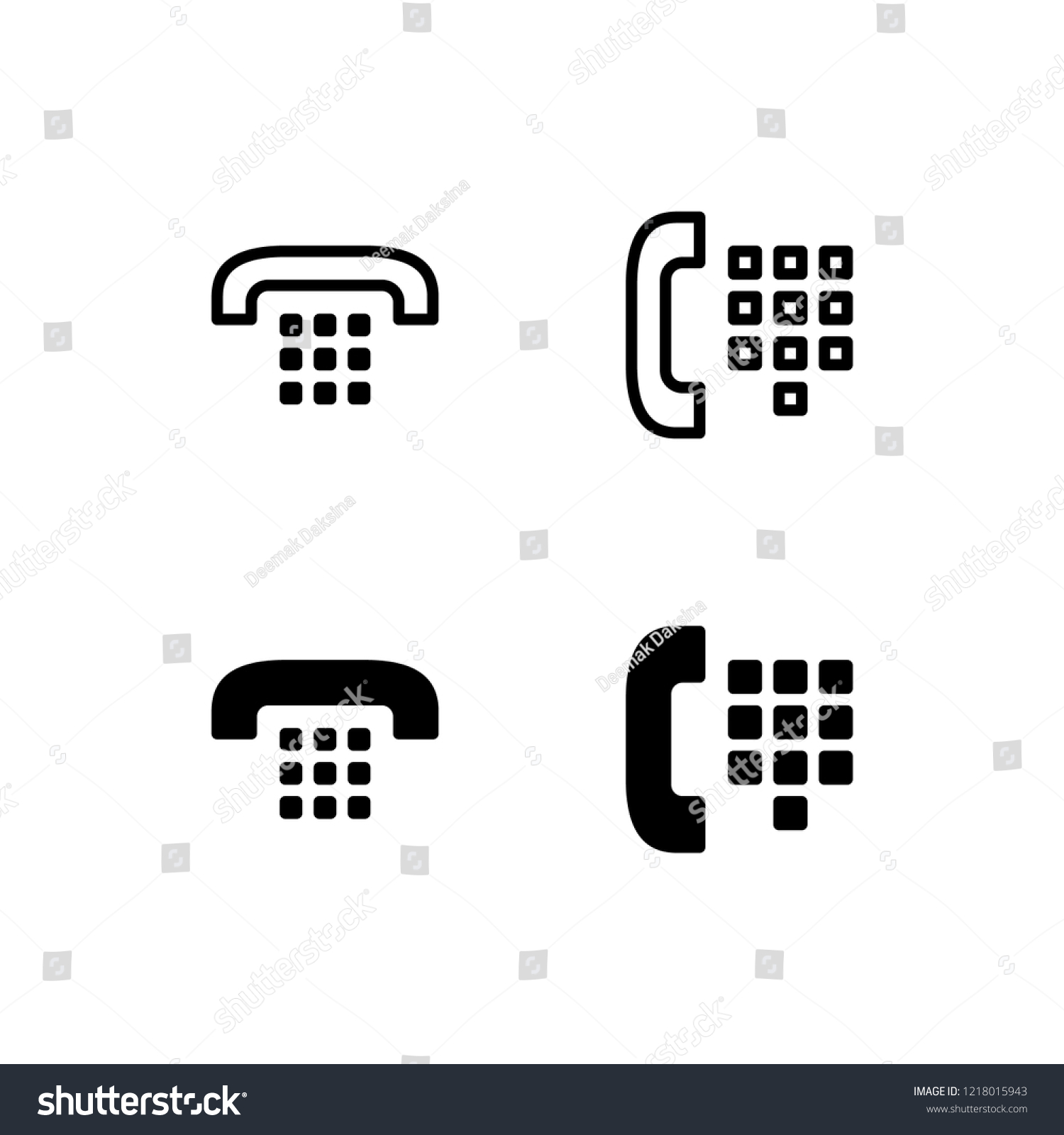 Dial Icon Logo Vector Symbol Call Stock Vector (Royalty Free ...