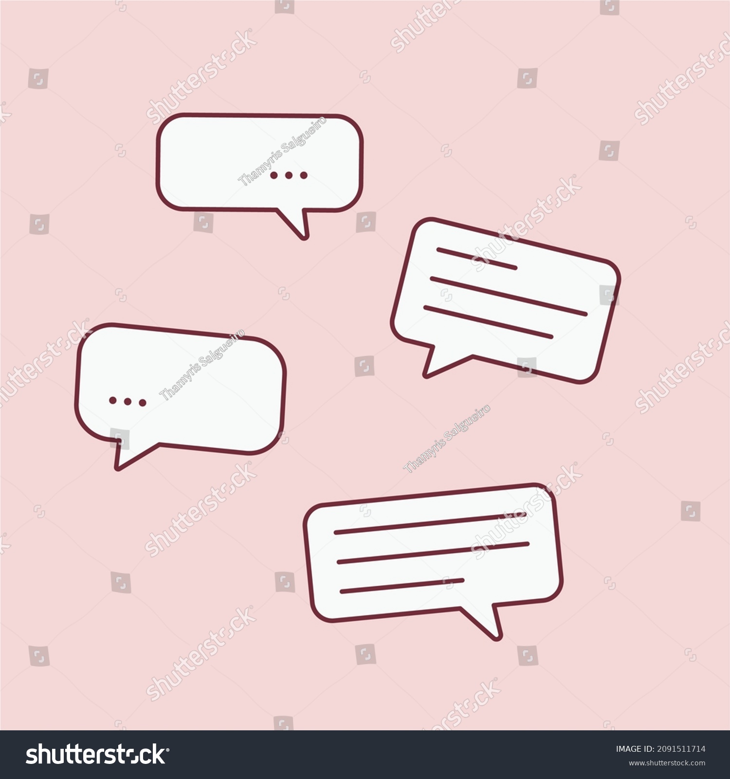 Dialog Box Speech Communication Concept Text Stock Vector (Royalty Free ...