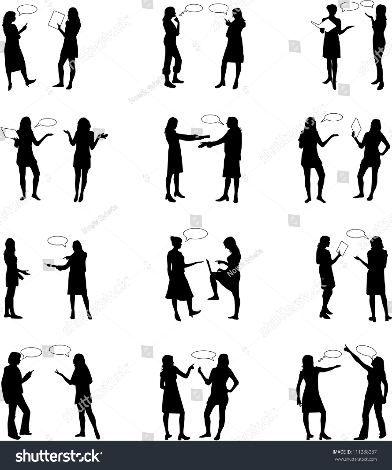 Dialog People Vectors Work Stock Vector (Royalty Free) 111288287