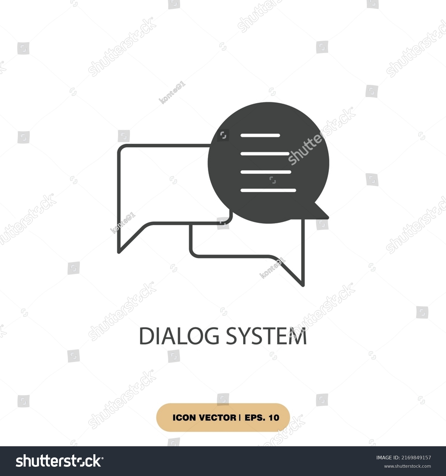 Dialog System Icons Symbol Vector Elements Stock Vector (Royalty Free ...