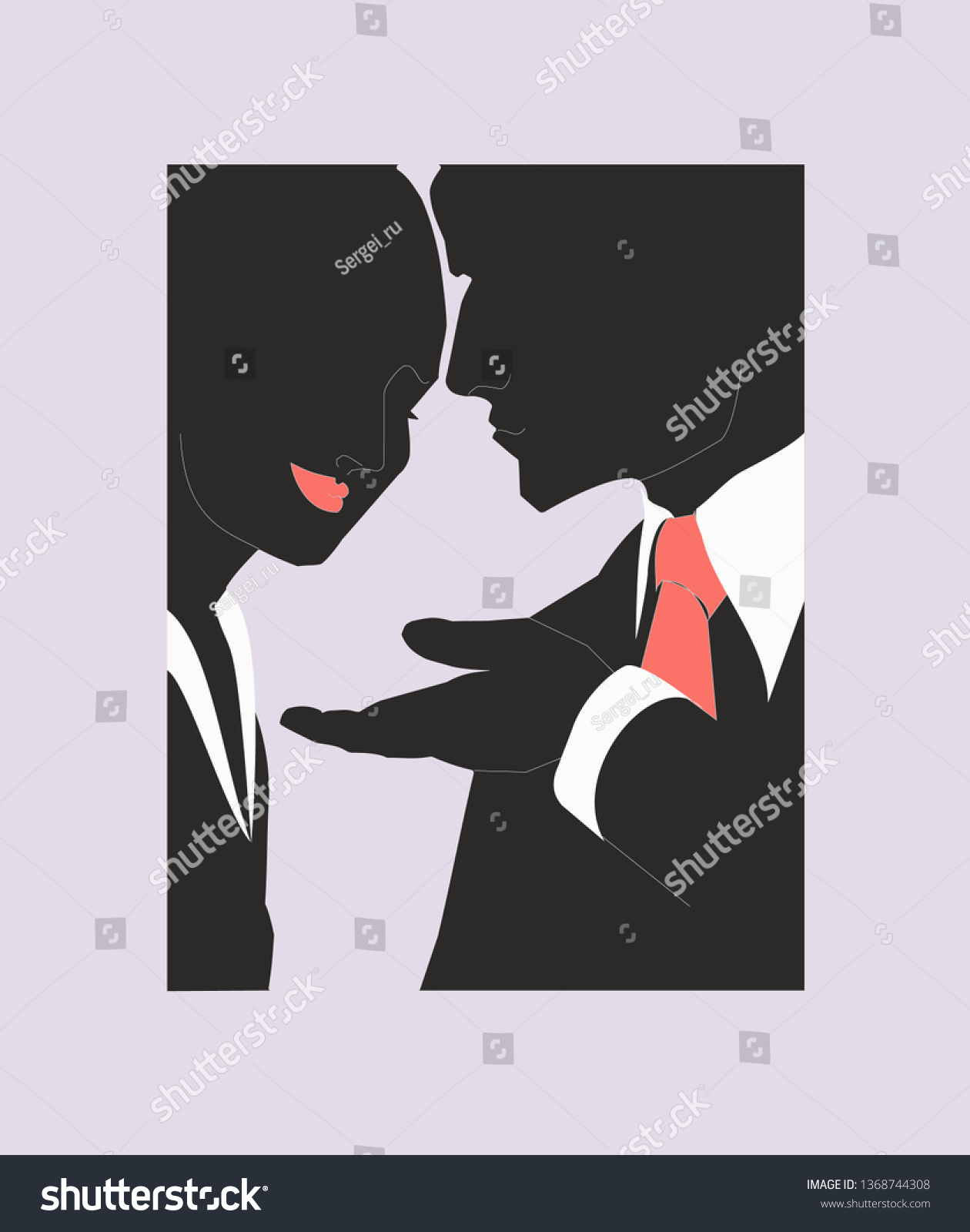 Dialogue Silhouette Vector Stock Vector (Royalty Free) 1368744308