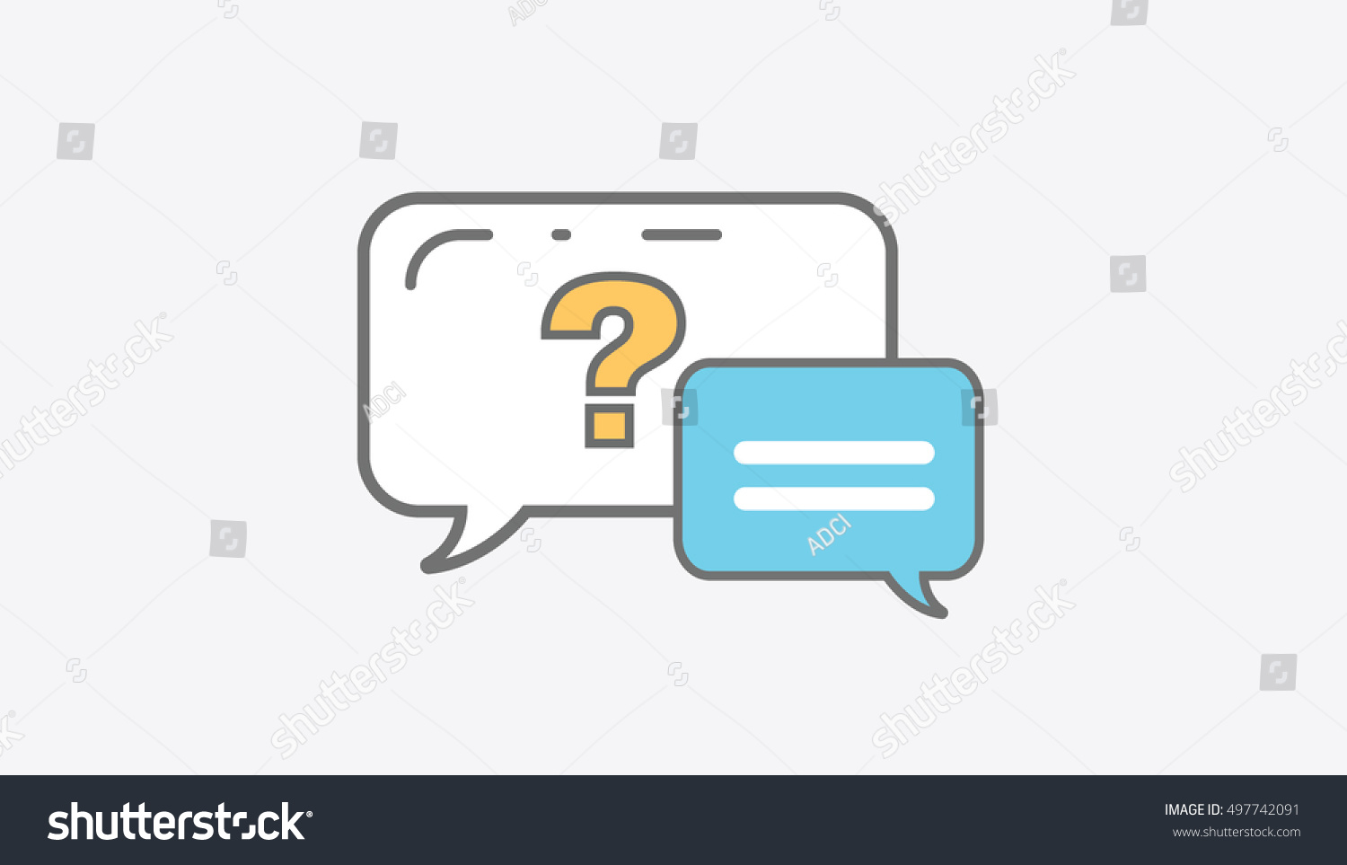 Dialogue Question Mark Vector Illustration Stock Vector (Royalty Free ...