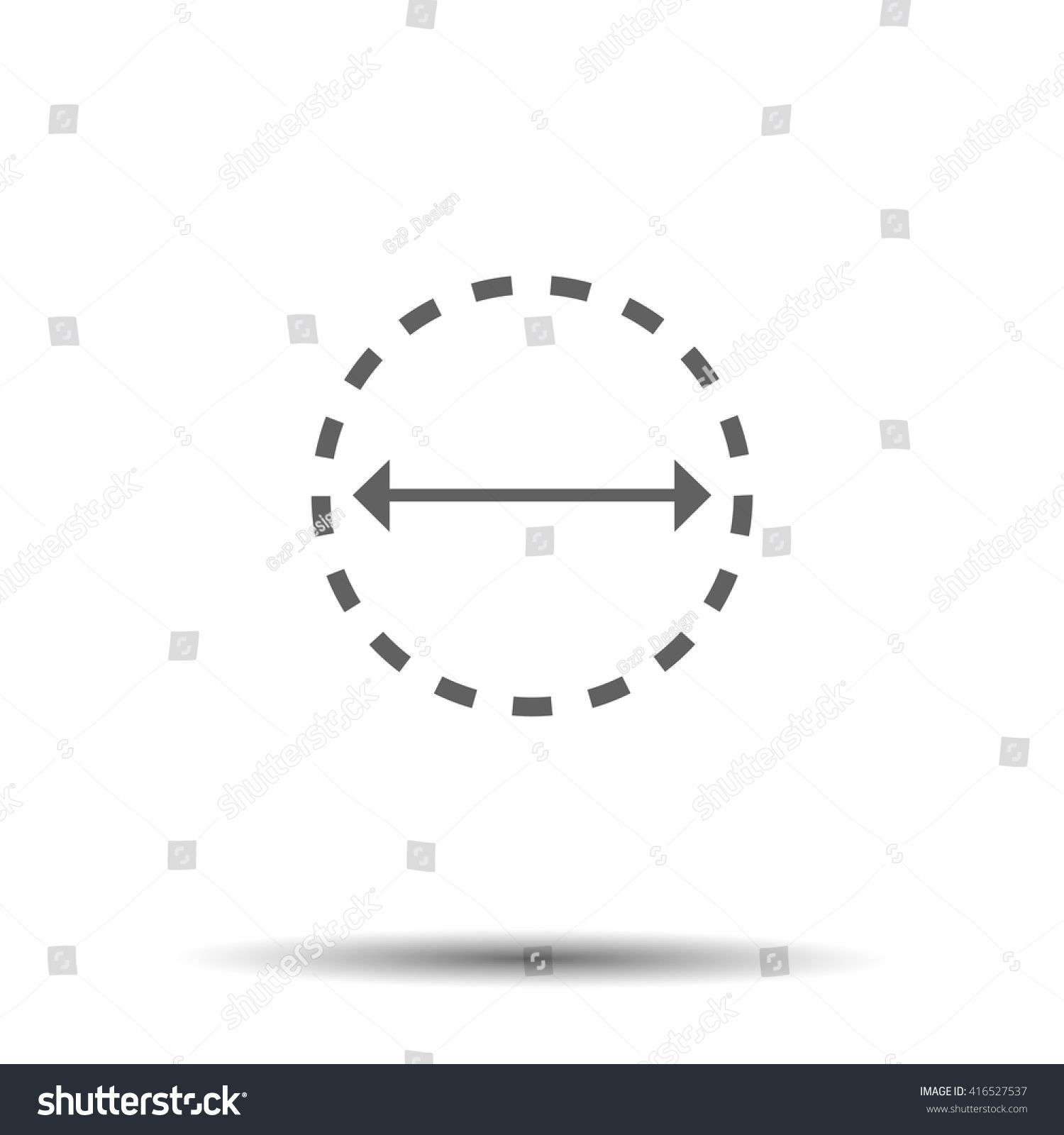 Diameter Icon Stock Vector (Royalty Free) 416527537