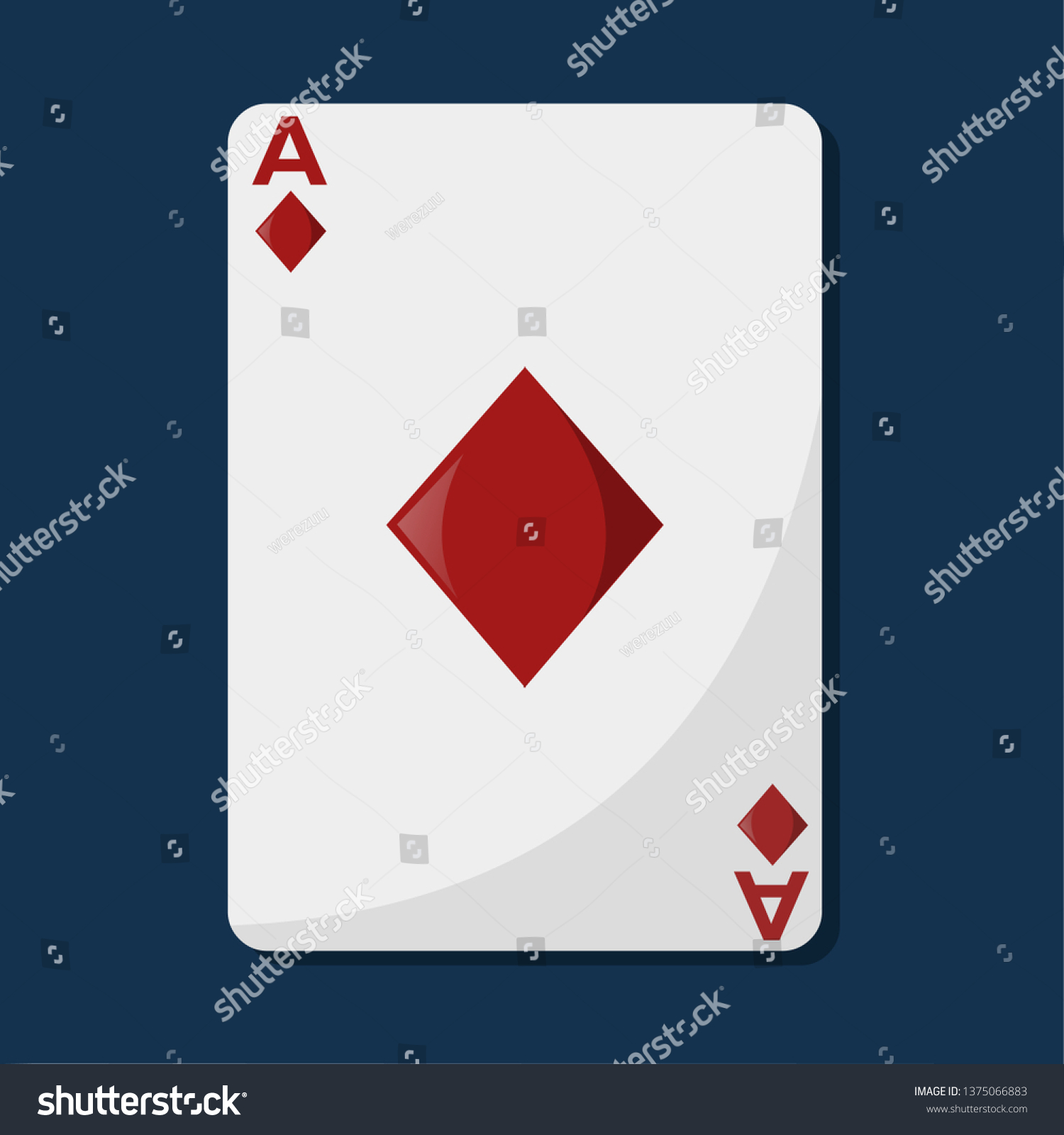 Diamond Ace Cards Vector Illustration Stock Vector (Royalty Free ...