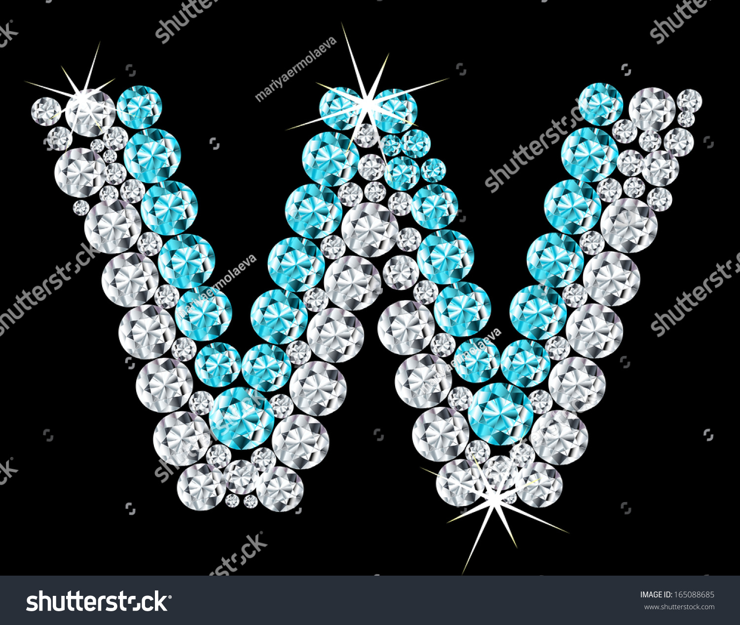 Diamond Alphabetic Letter Vector Stock Vector (Royalty Free) 165088685 ...