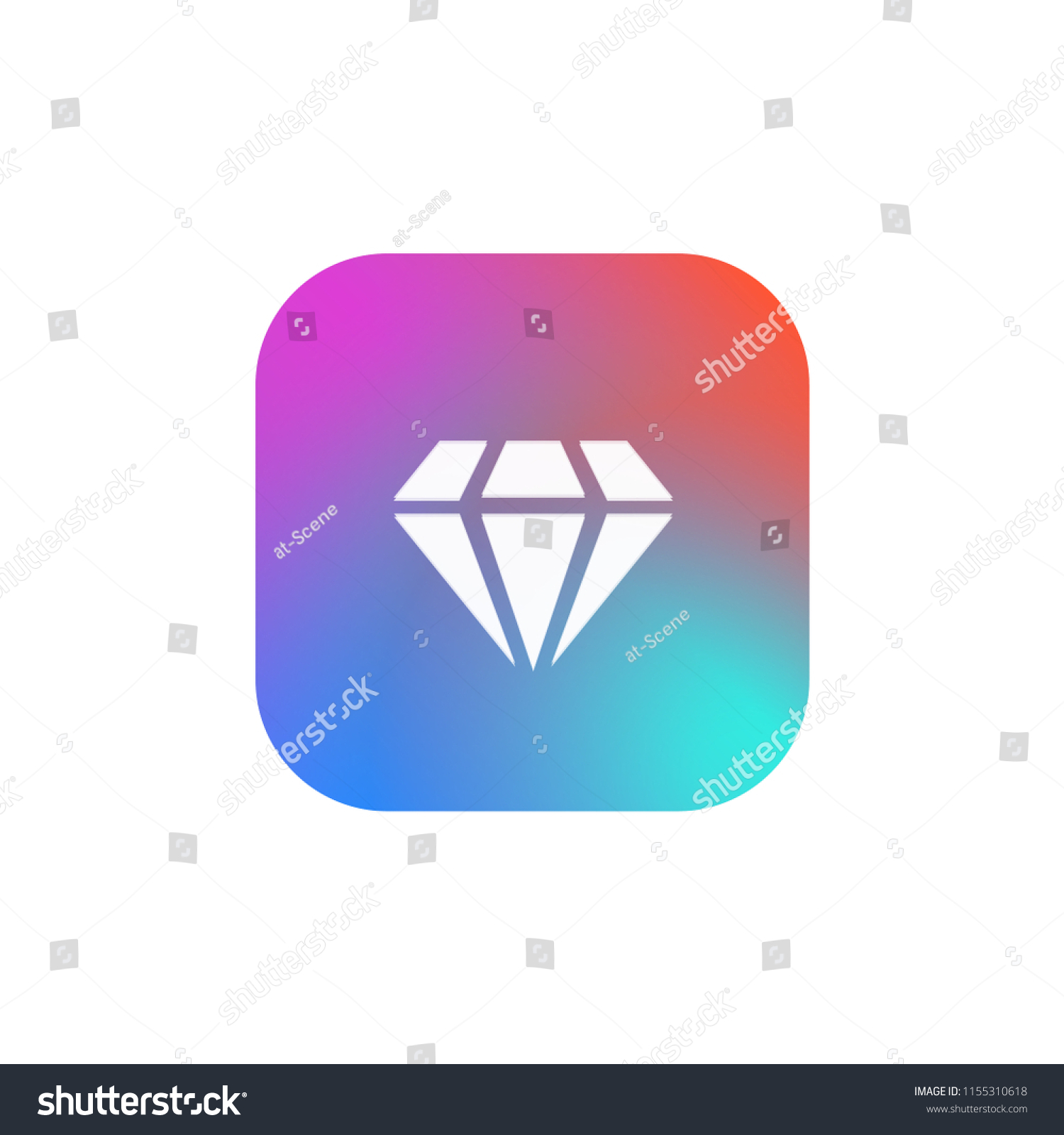 Diamond App Icon Stock Vector (Royalty Free) 1155310618 | Shutterstock
