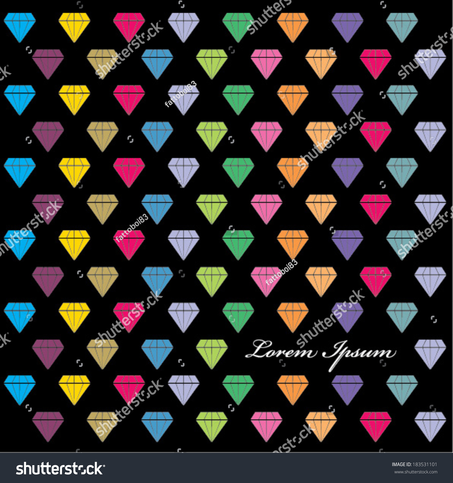 Diamond Bejewel Pattern Stock Vector (Royalty Free) 183531101 ...