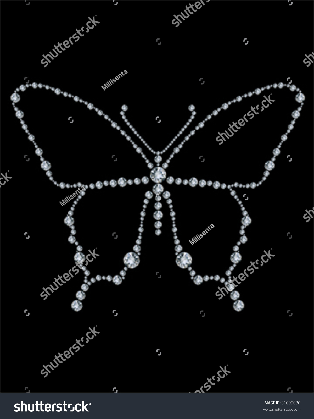 Diamond Butterfly Vector Illustration Stock Vector (Royalty Free ...